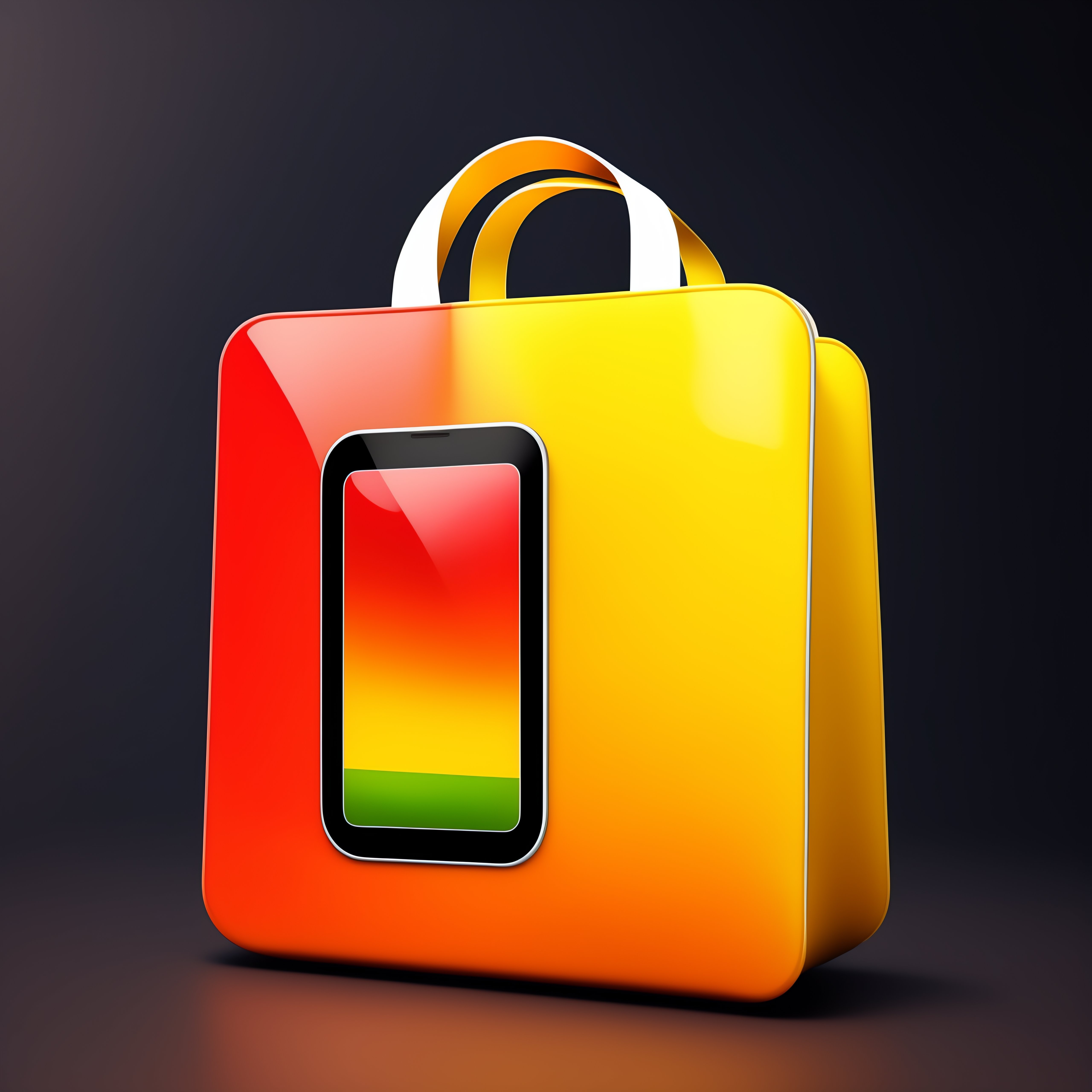 Lexica - App icon of a supermarket bag, ios, featured, appstore ...