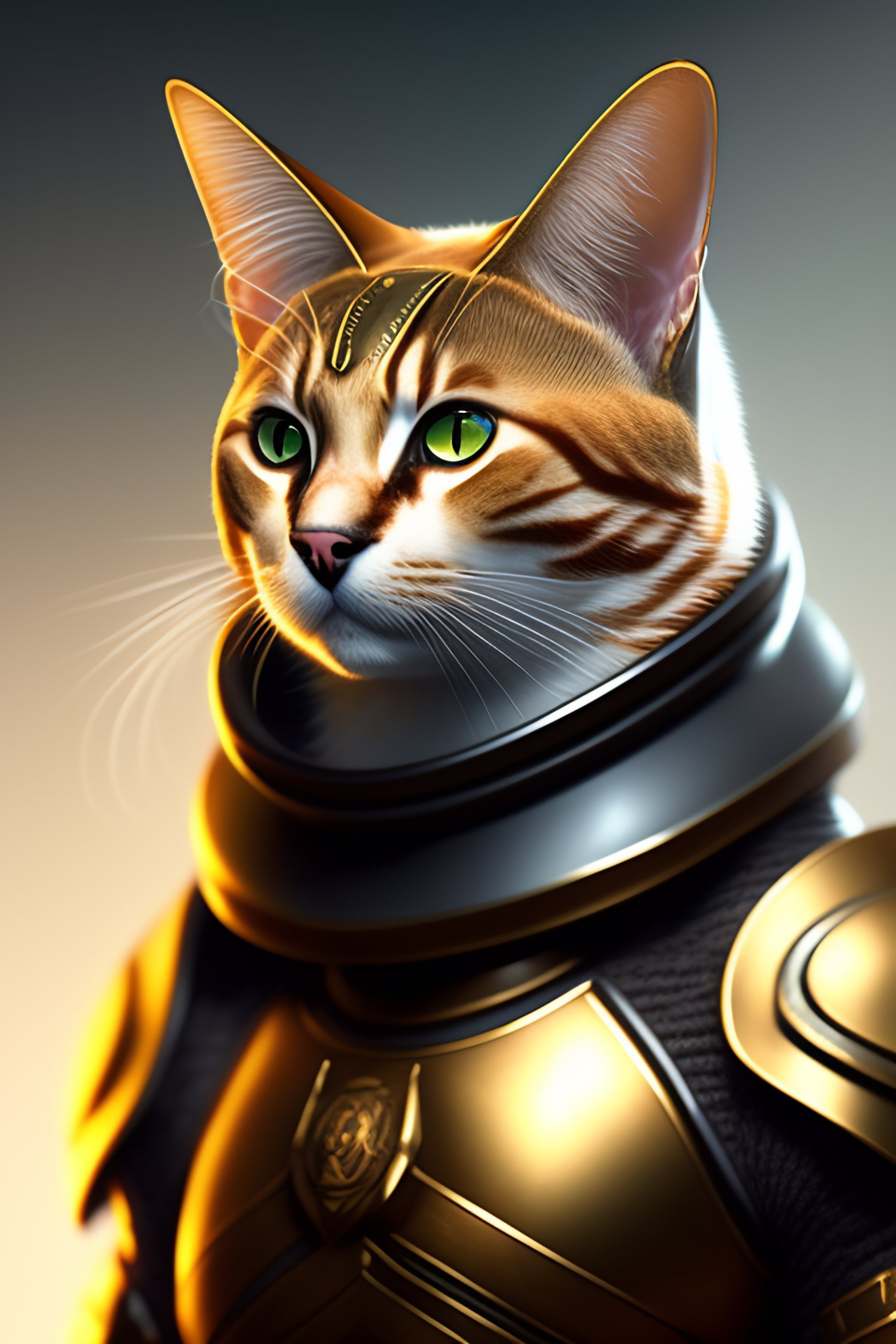 Lexica - A humanoid cat soldier. helmet with ears