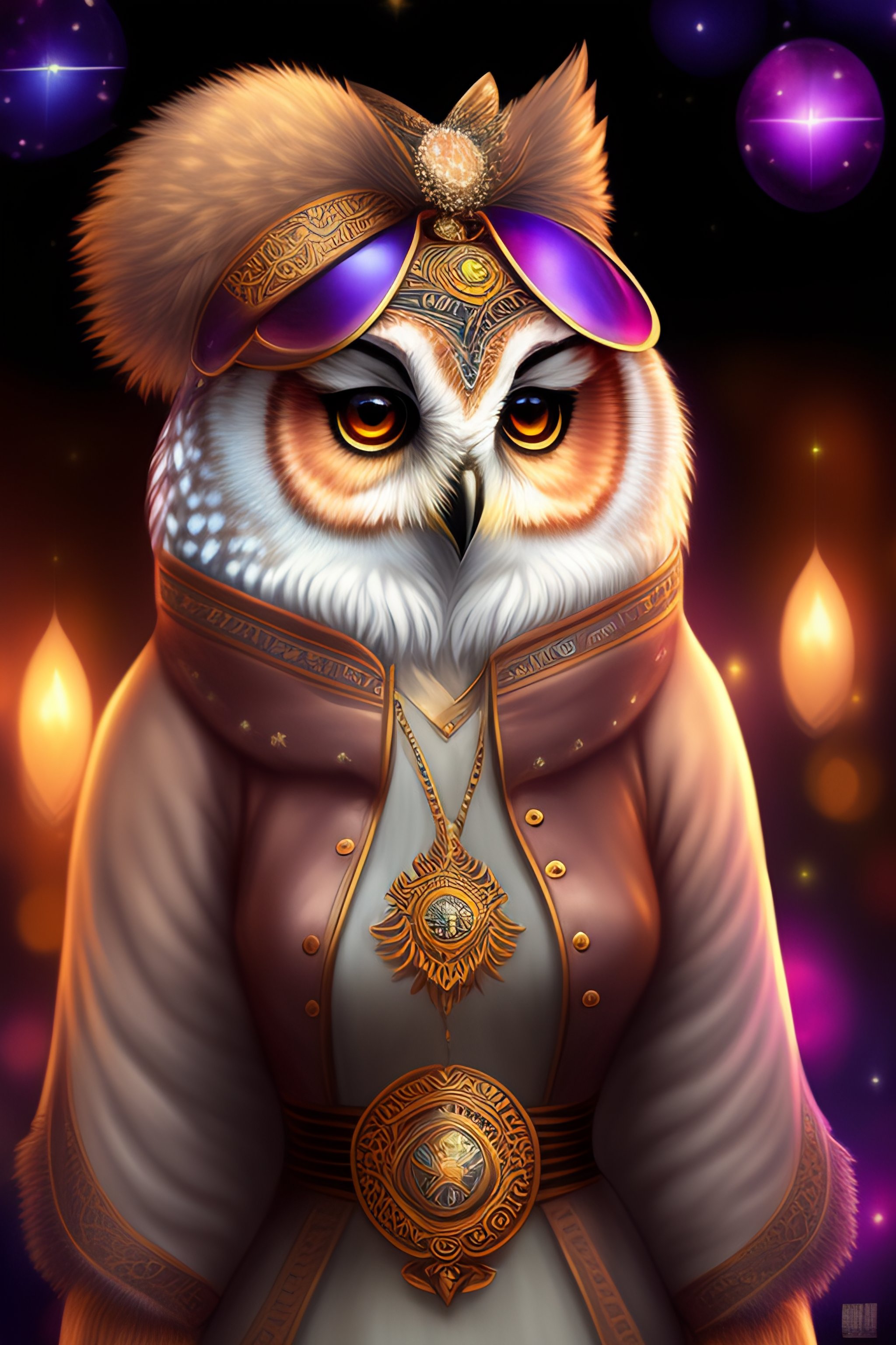 Lexica - Owl hedwiga anime style