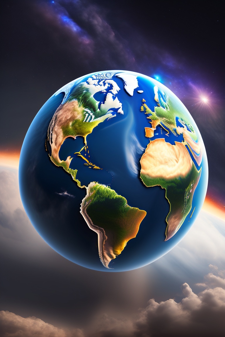 Lexica - A photo of earth with it's clouds, taken from 100km away, 4k ...