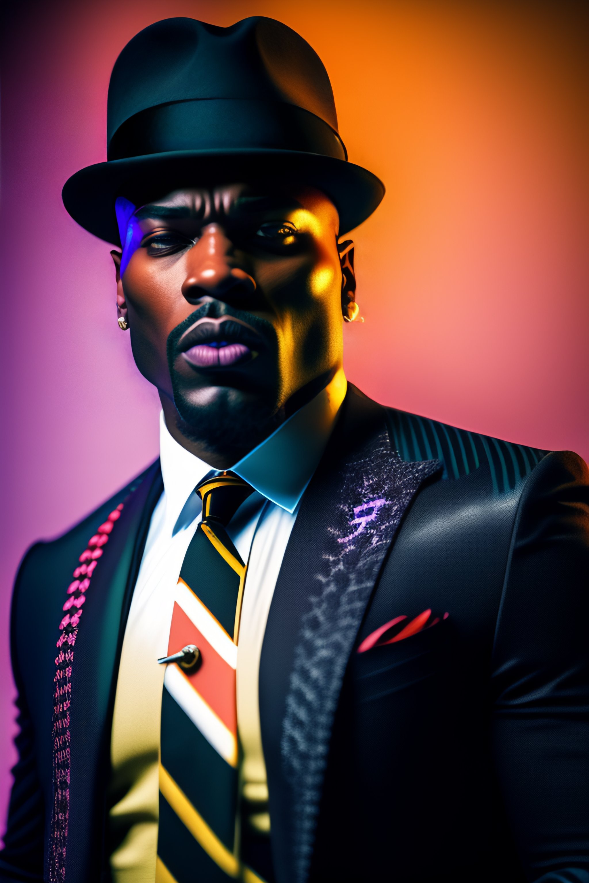 Lexica - 3d render, a gangster, with an aggressive face, with a cigar ...