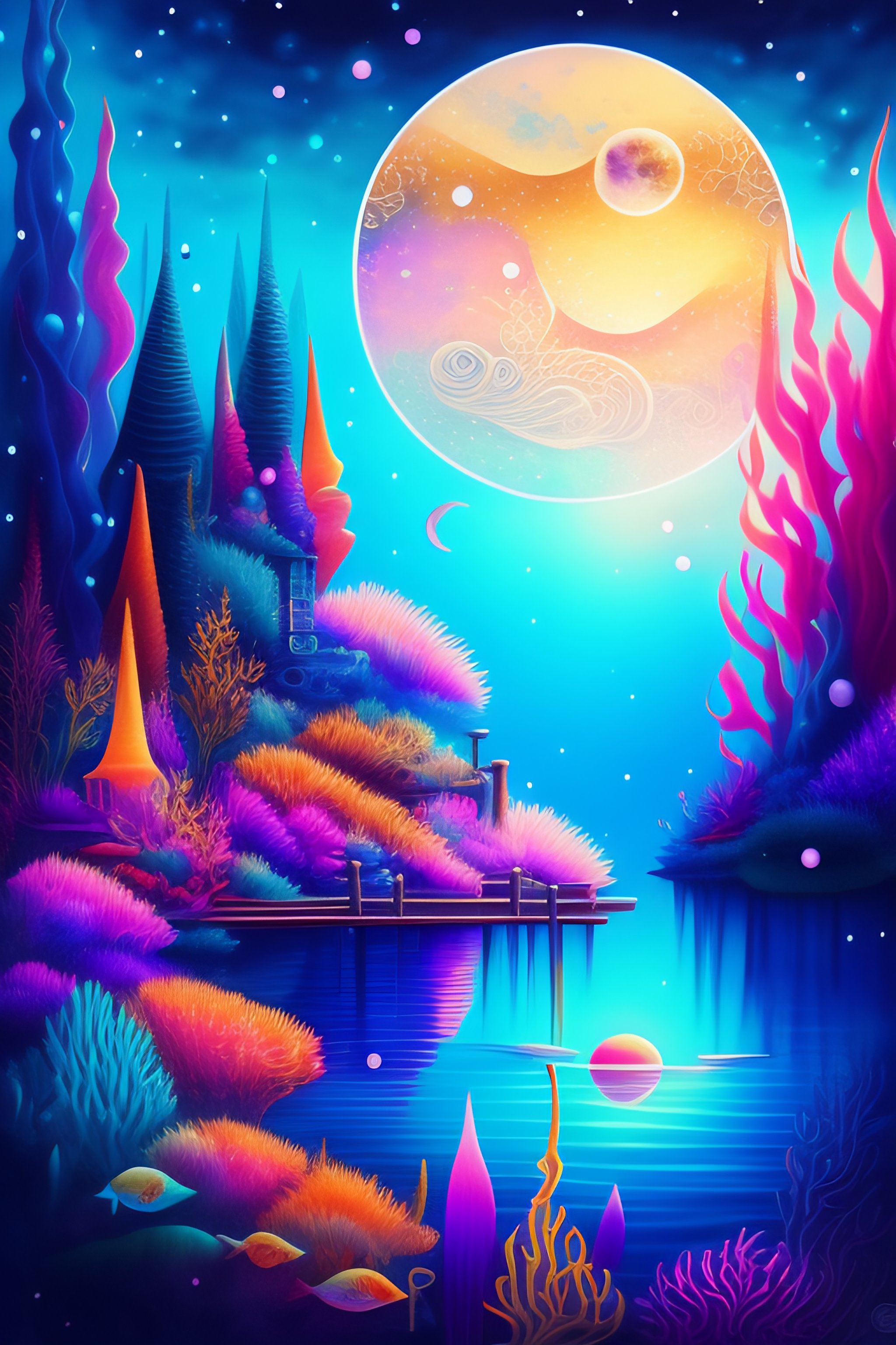 Lexica - Dynamic underwater ink art full bod in Pastels and colorful ...