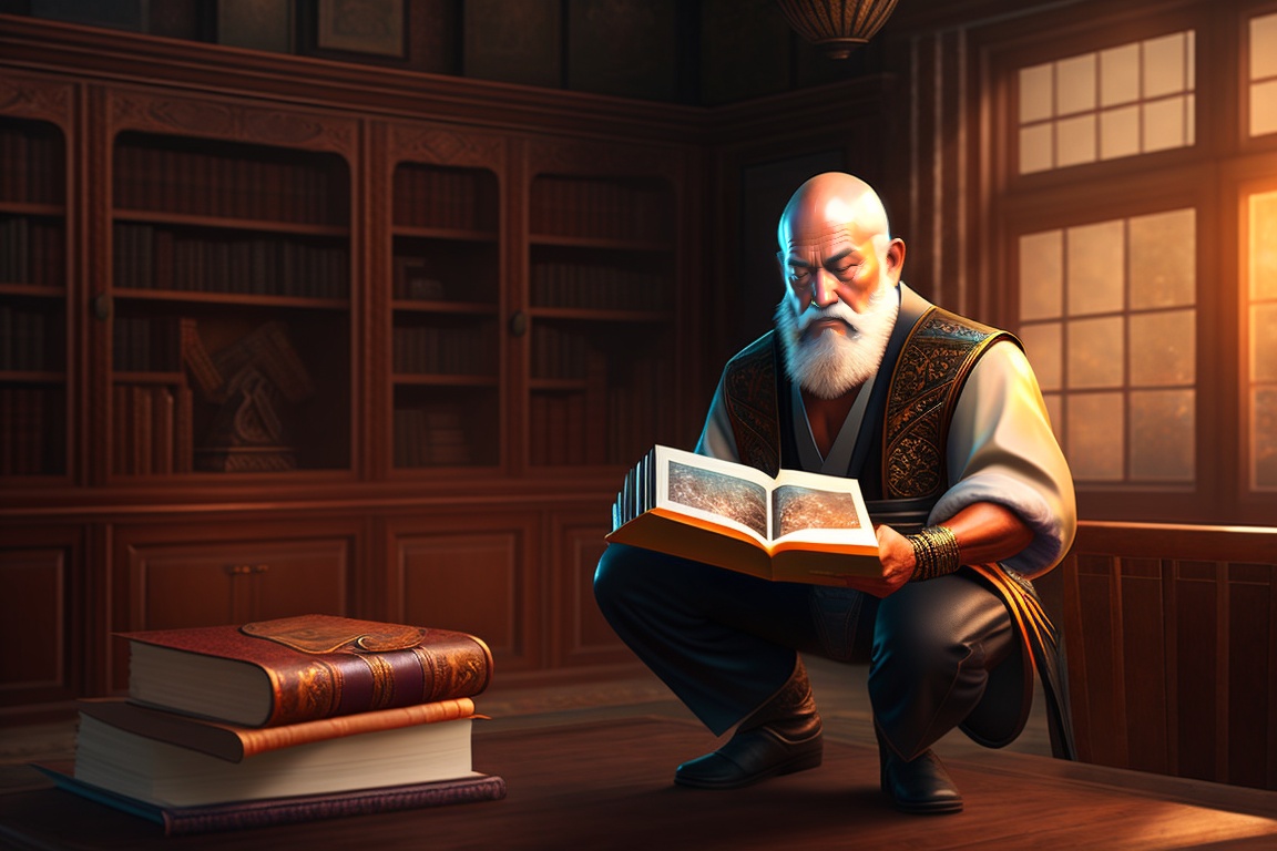 Lexica - Raw photo, master miyagi from karate kid shows a book in his ...