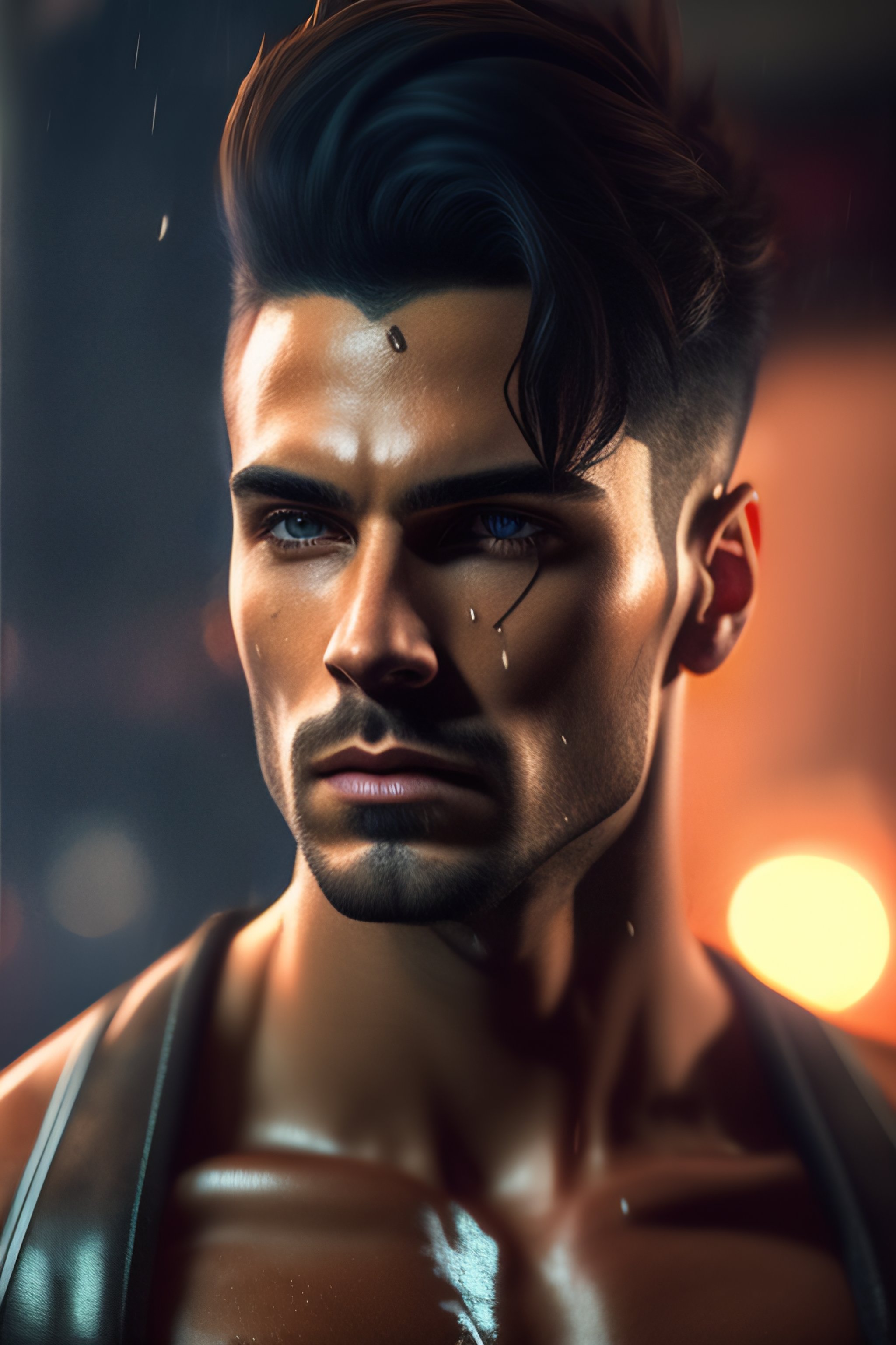 Lexica - Full white body pose, hyperrealistic mixed media painting of a ...