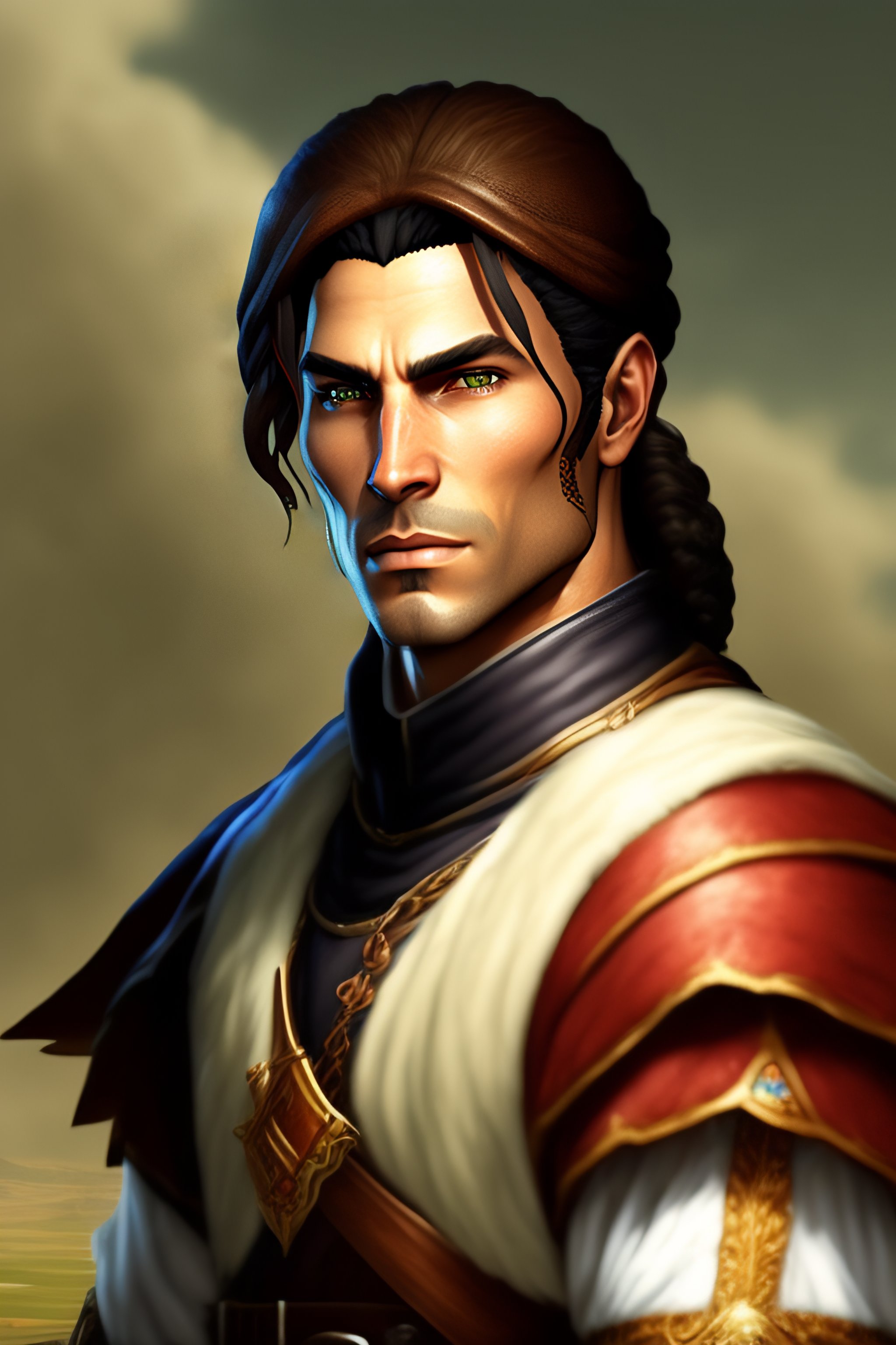 Lexica - Luke Evan as a Human Fighter in the style of a Baldurs Gate ...