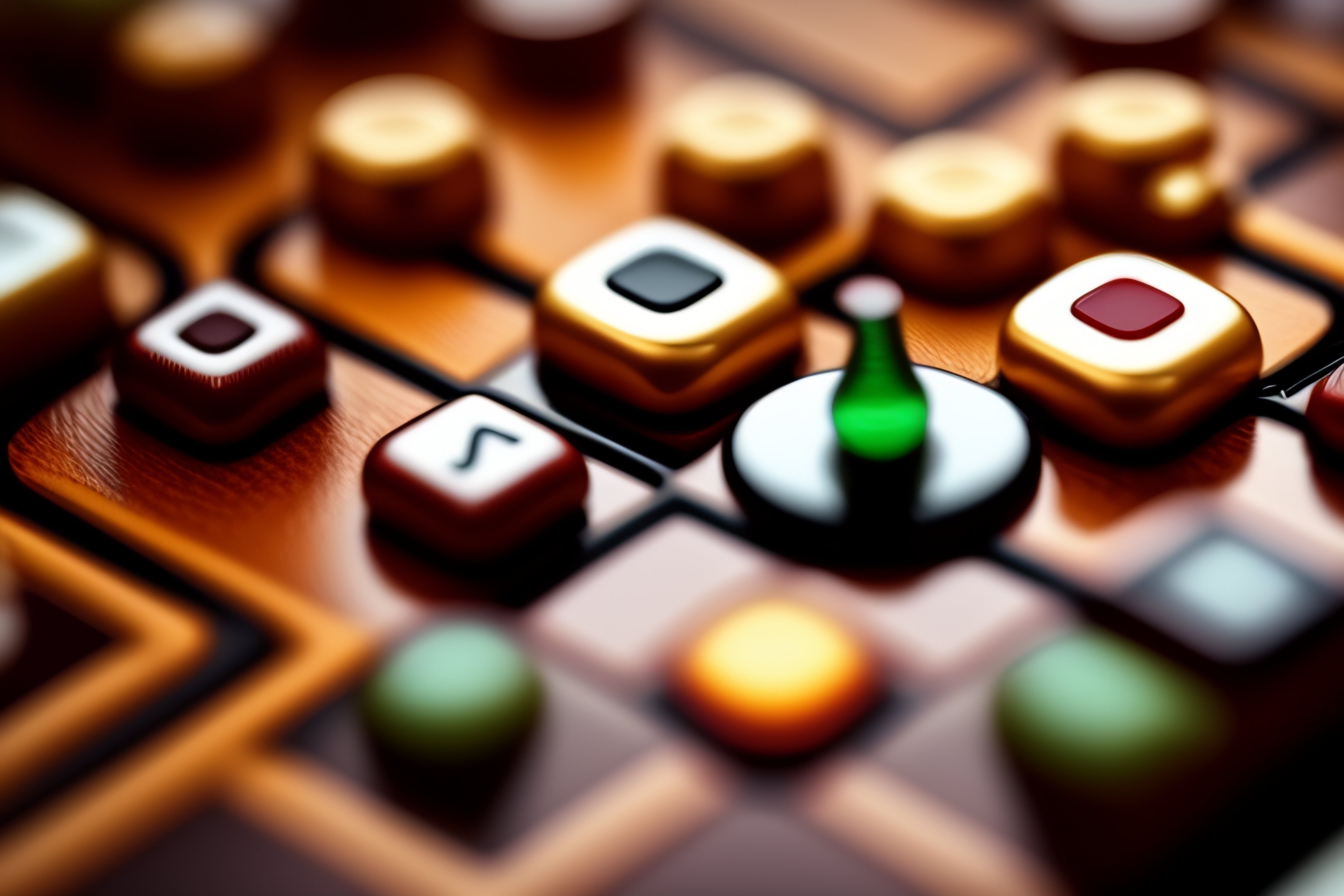 Lexica - Game board of life, close-up photo