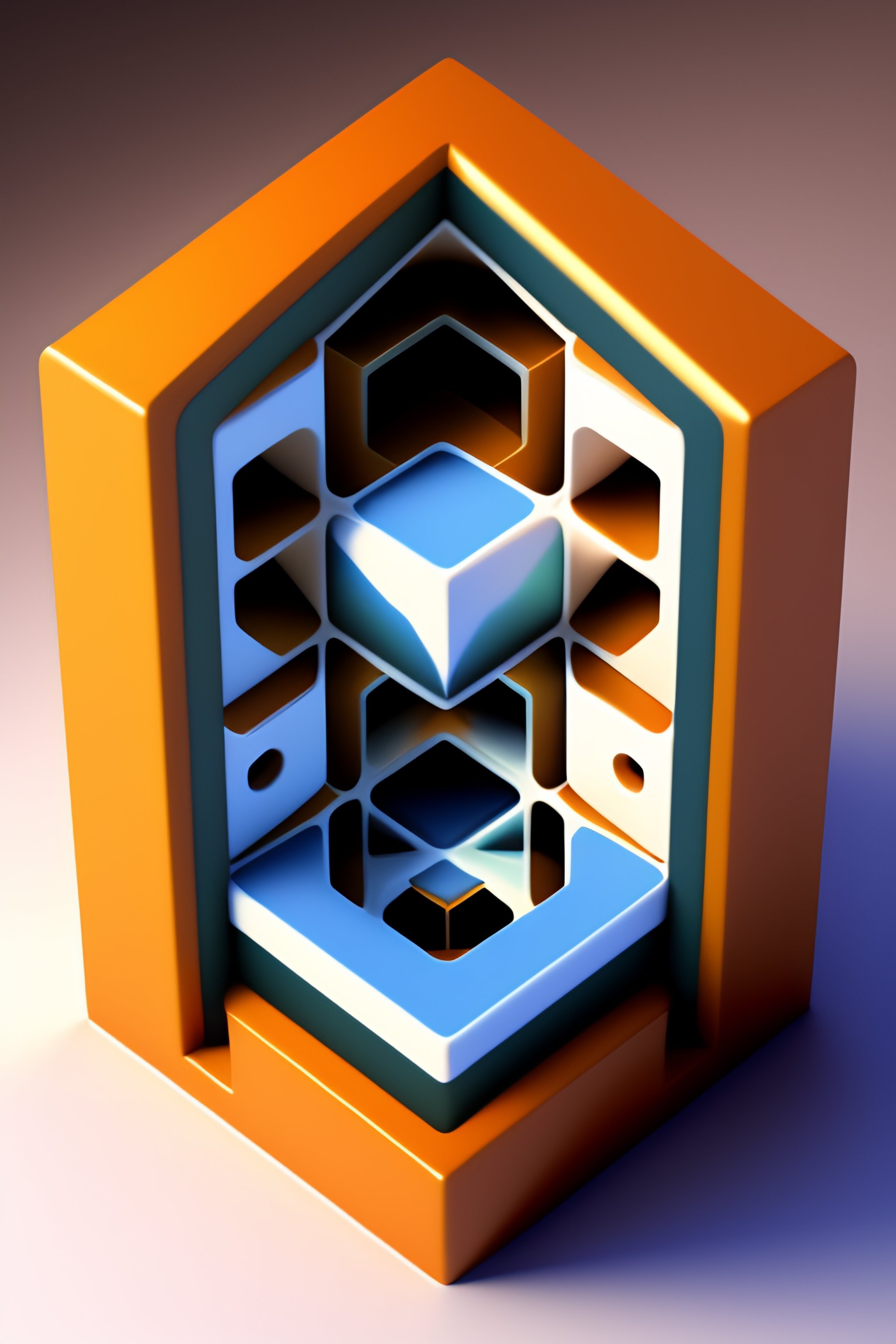 Lexica - A hexagonal fractal library, like a 3d render in each locker ...