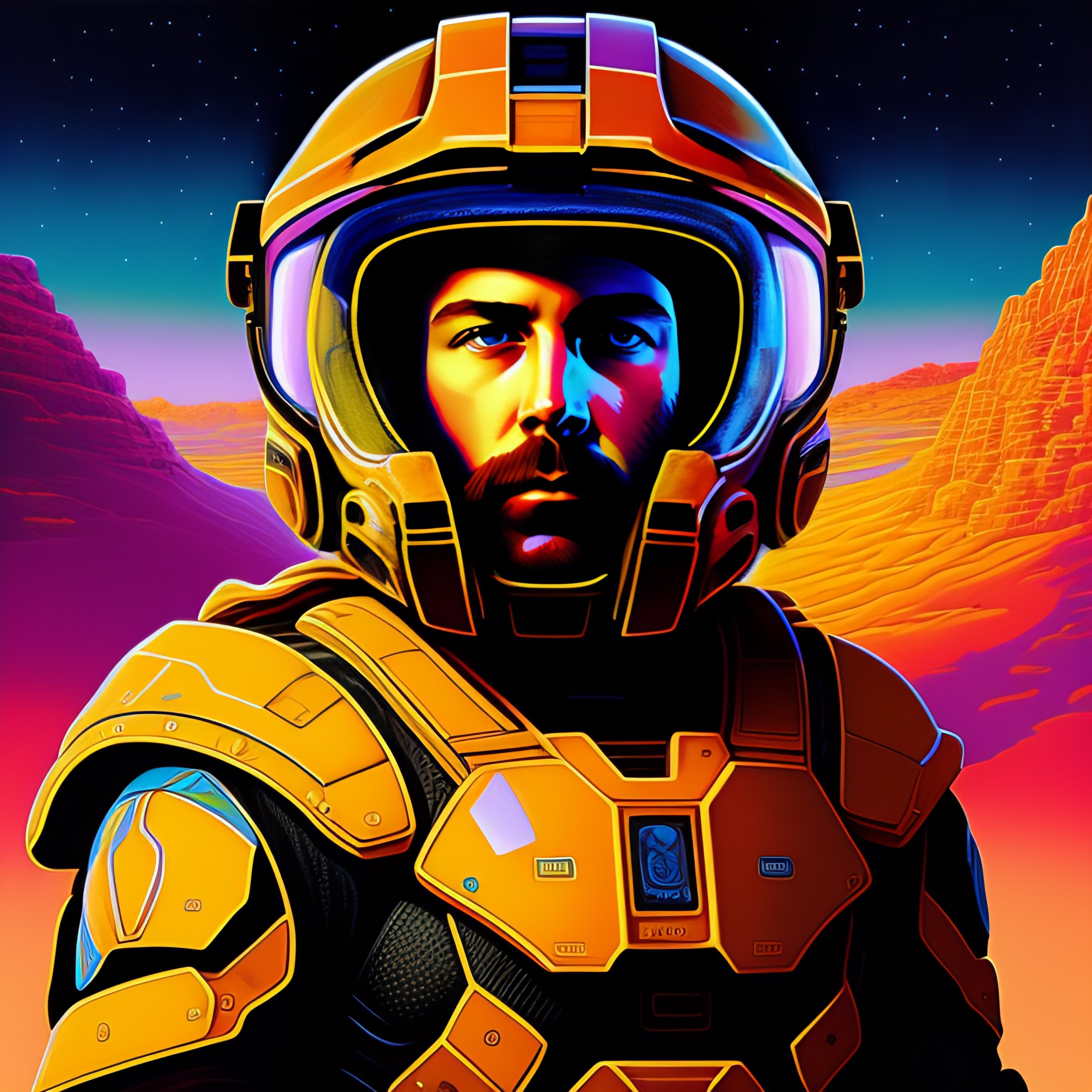 Lexica - A vibrant ultraclear waist up portrait of halo master chief by ...