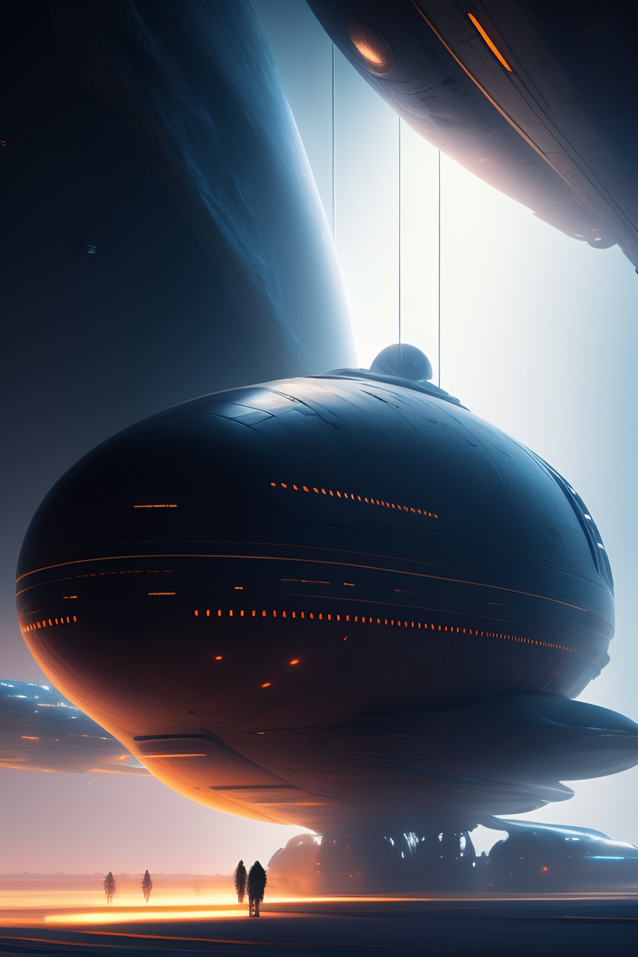 Lexica - A cinematic!!! spaceship futuristic, deep space, diffused ...