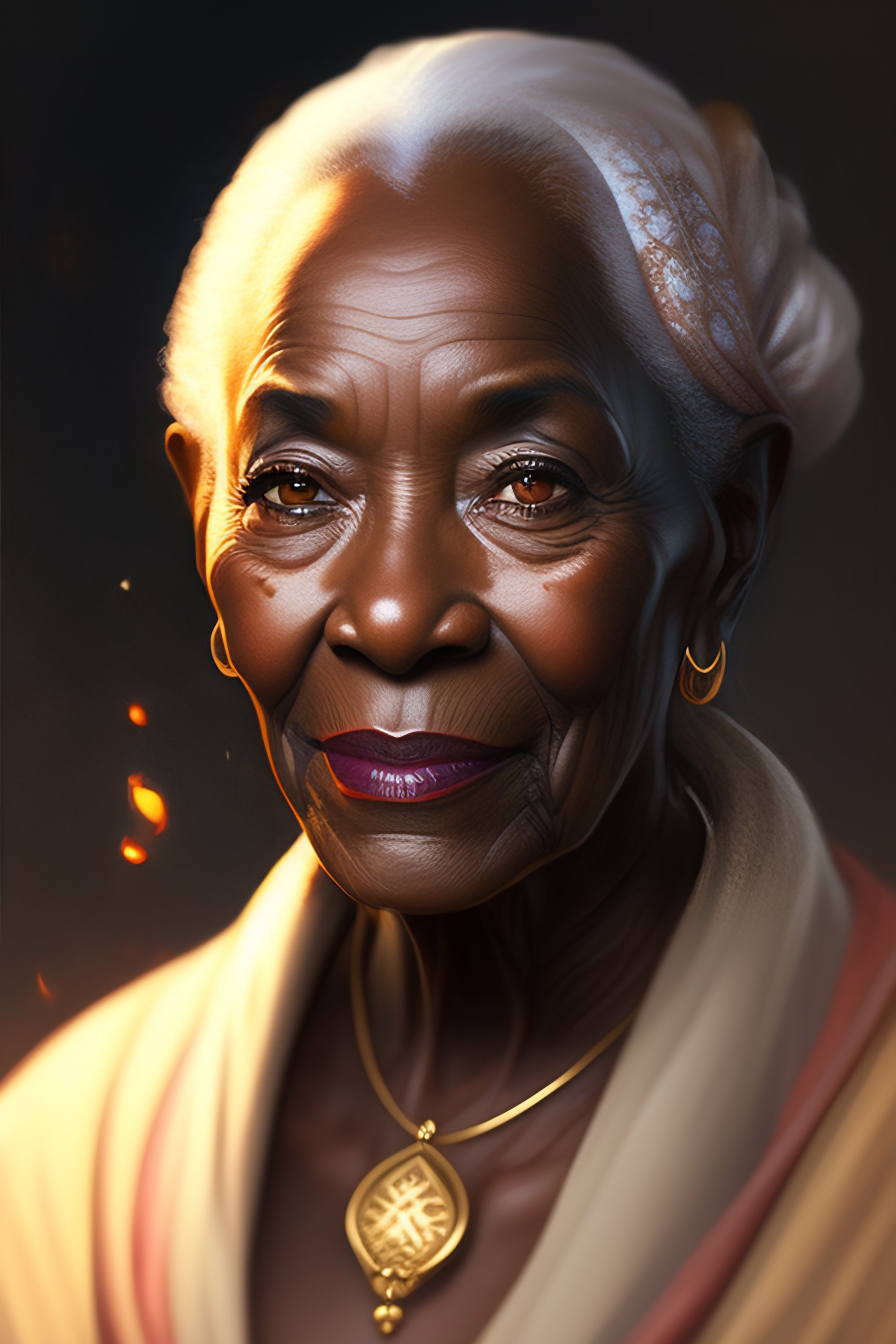 Lexica - Portrait of old mage brown skin, wrinkly, old, boils, warts ...