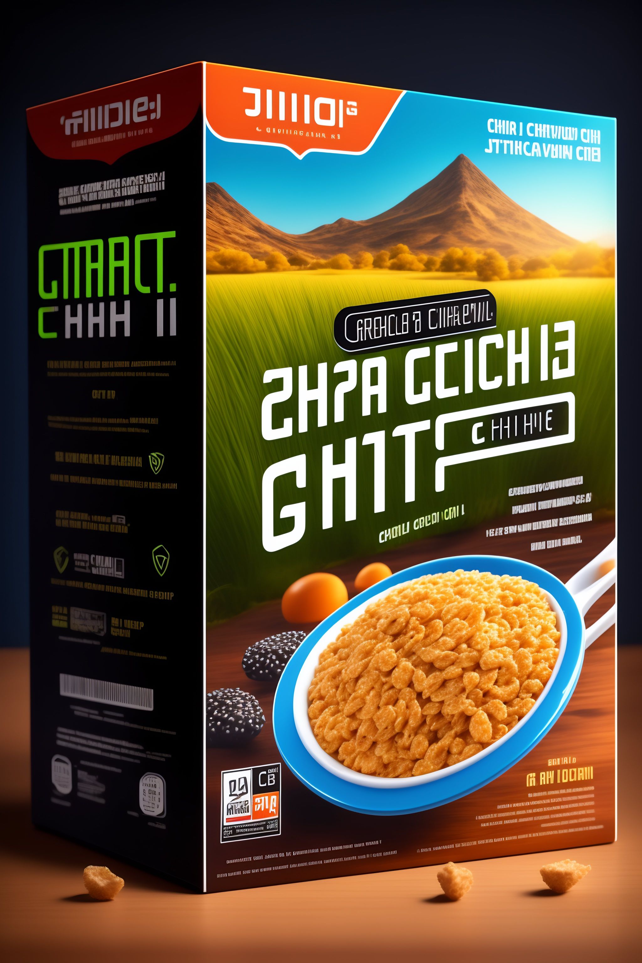 Lexica - Cereal box for “NVIDIA GPU CRUNCHES” - the computer chip ...