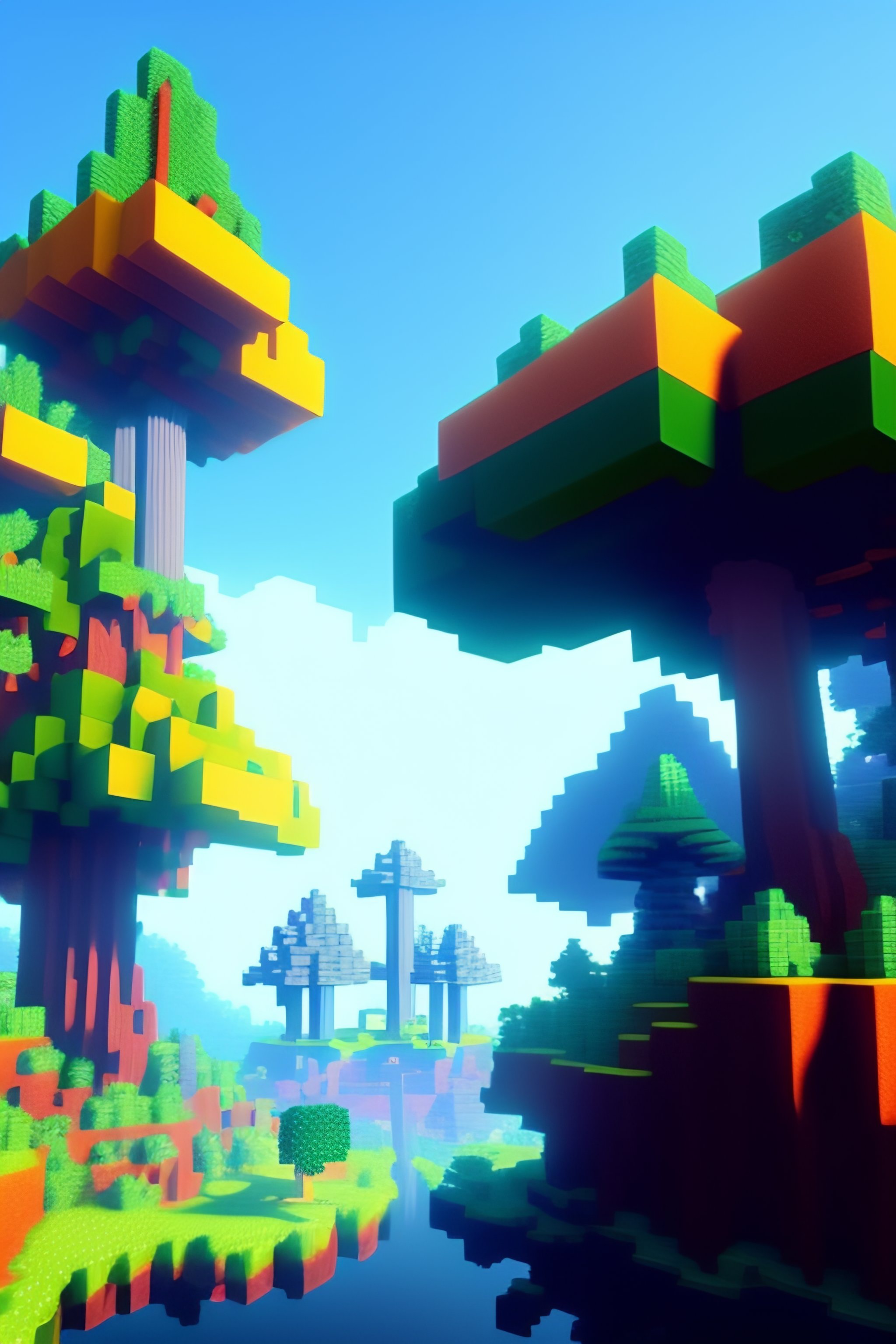 Lexica - Mystical forest in Minecraft, particles, rain, square, big ...