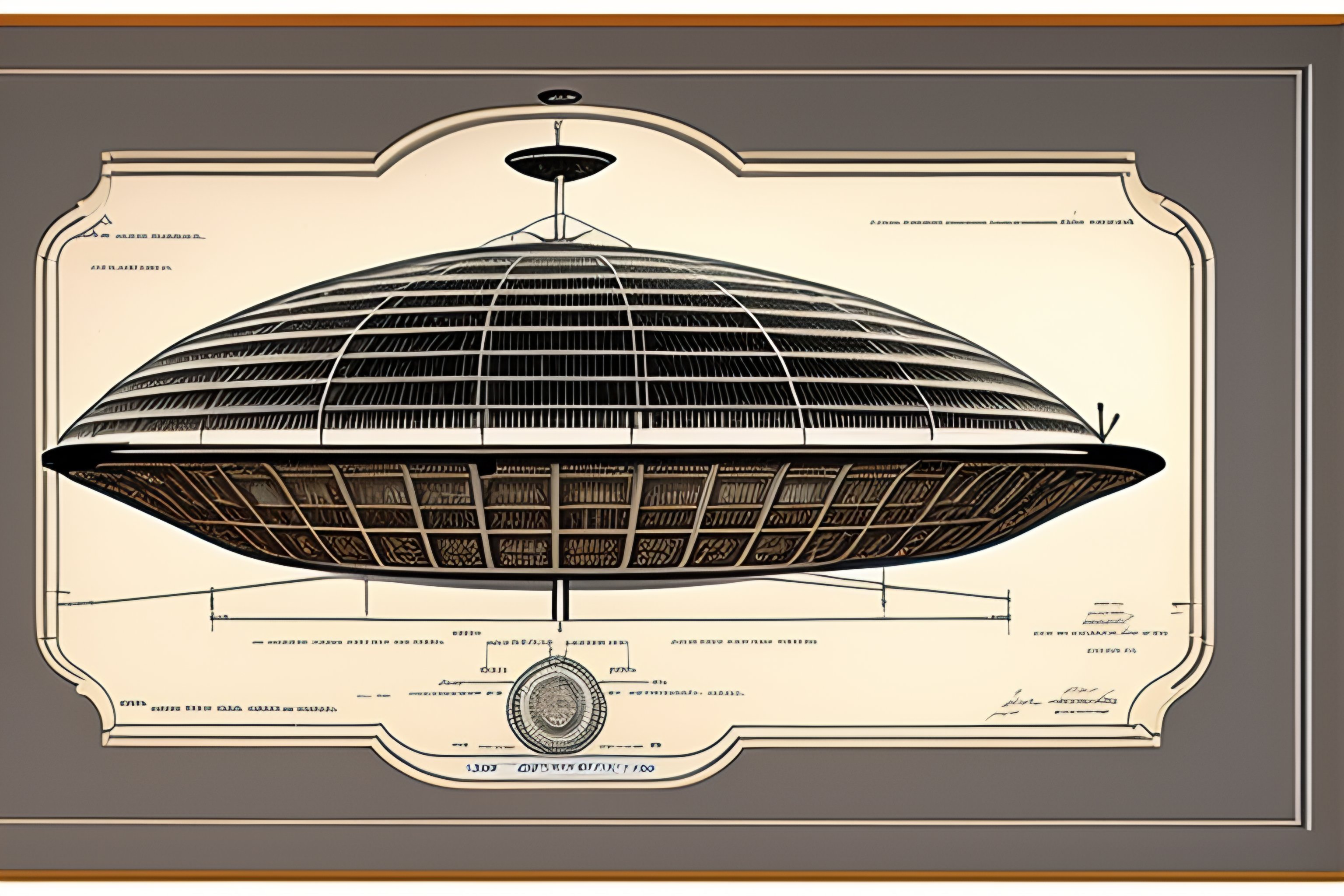 Lexica - Floor plan for building a flying saucer, includes details of ...
