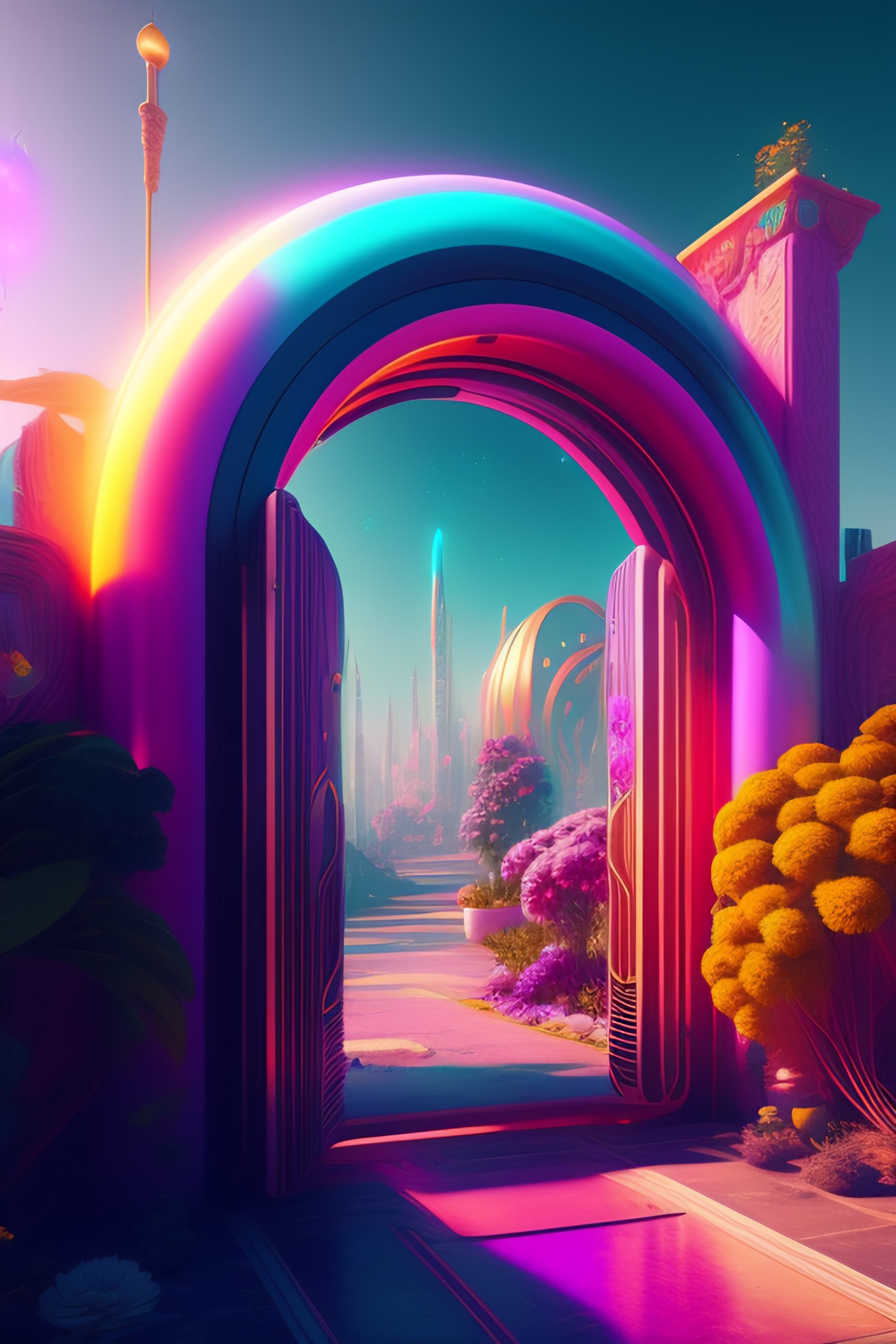 Lexica - An 8k resolution matte painting of a ghetto in futuristic ...