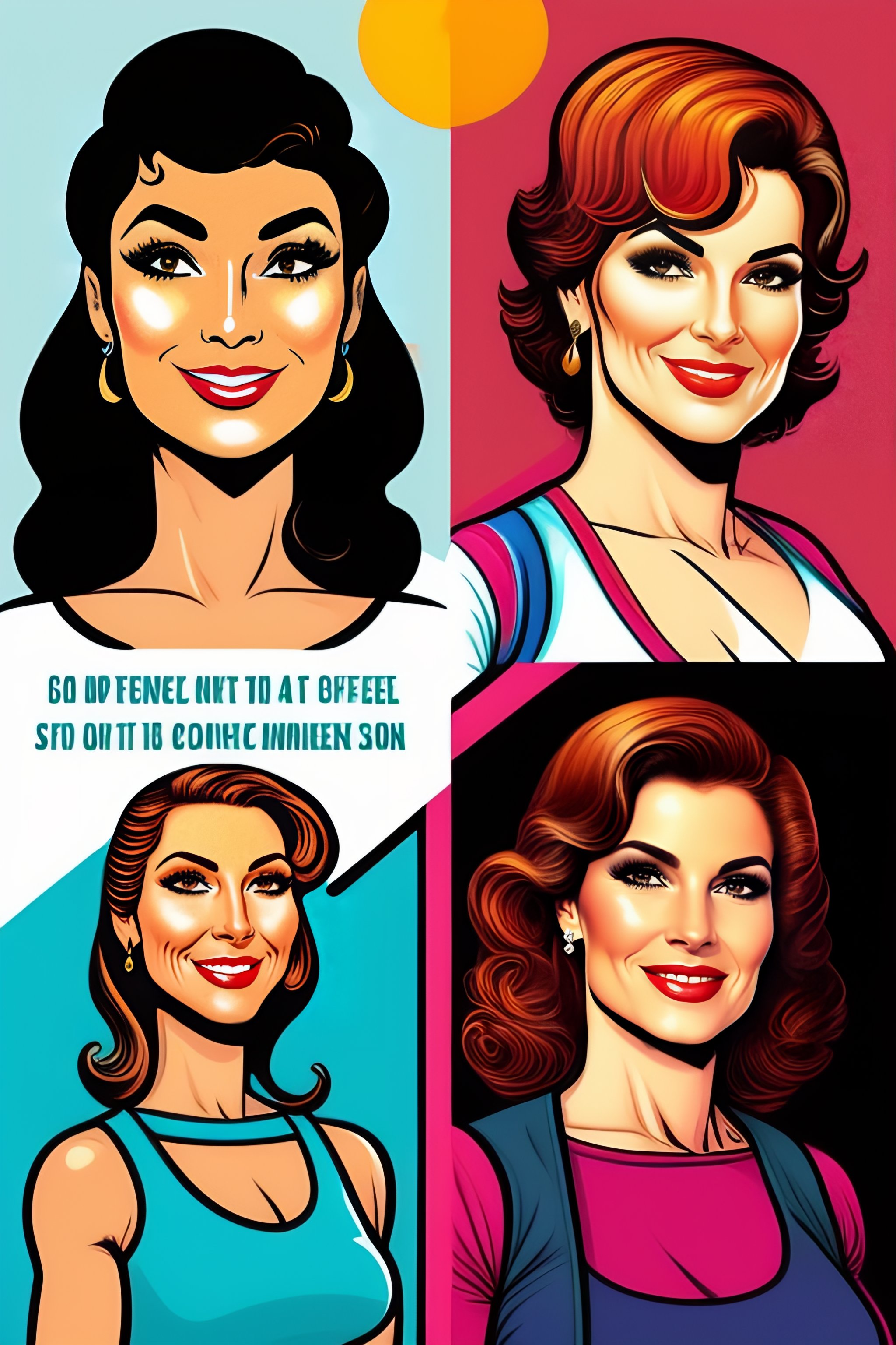 Lexica - Generate a comic book illustration of a women in their mid-40s ...