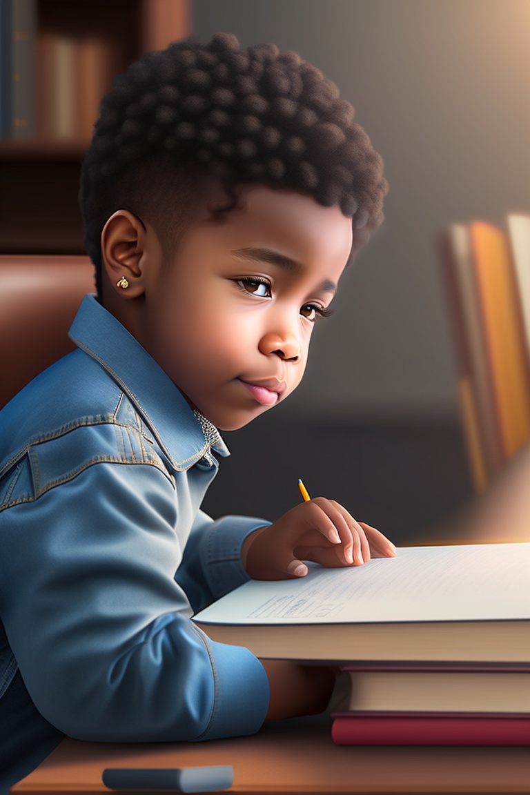 Lexica - A Young Student: A picture of a young boy named Raj, sitting ...