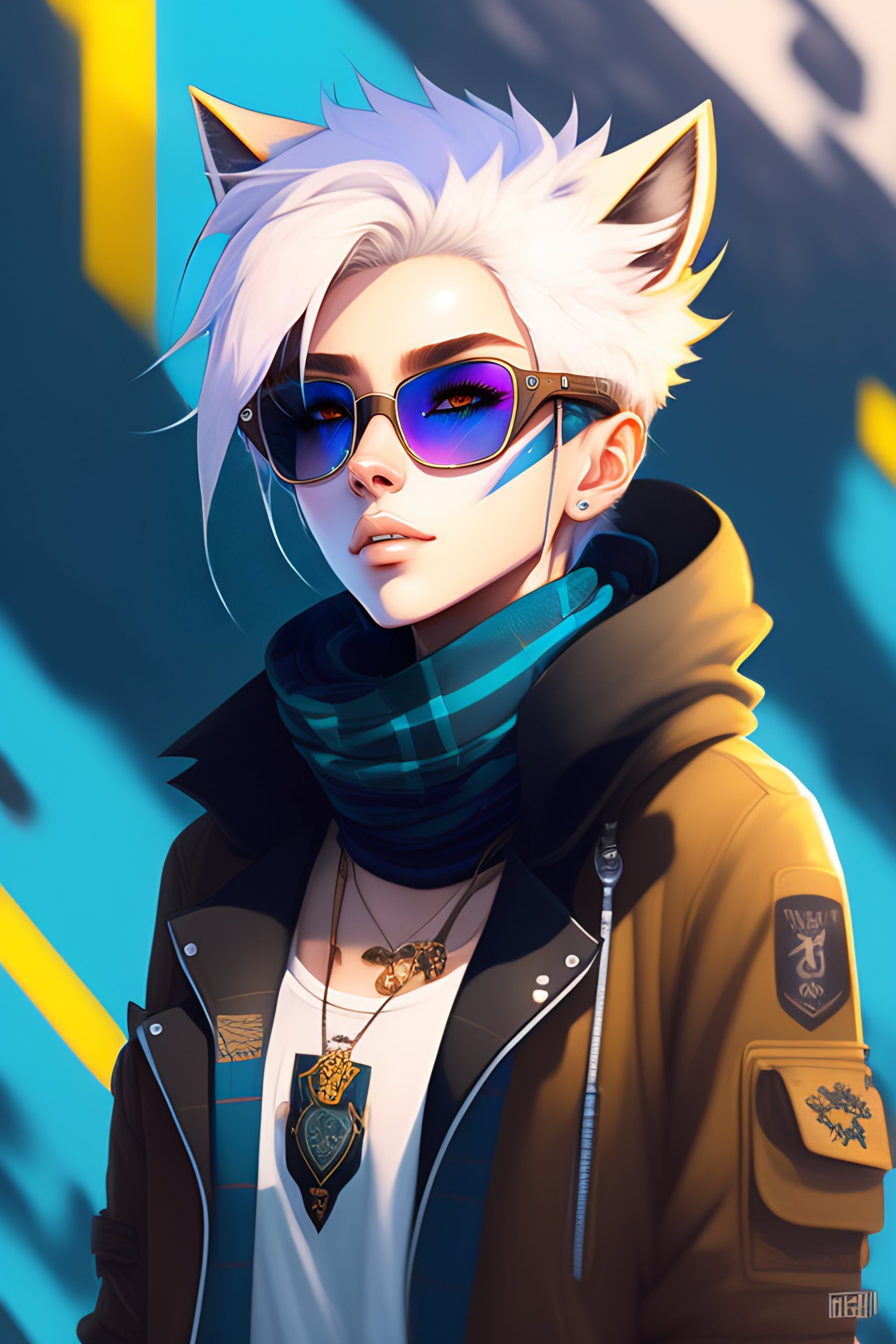 Lexica - Highly detailed portrait of a sewer emo punk anthropomorphic ...