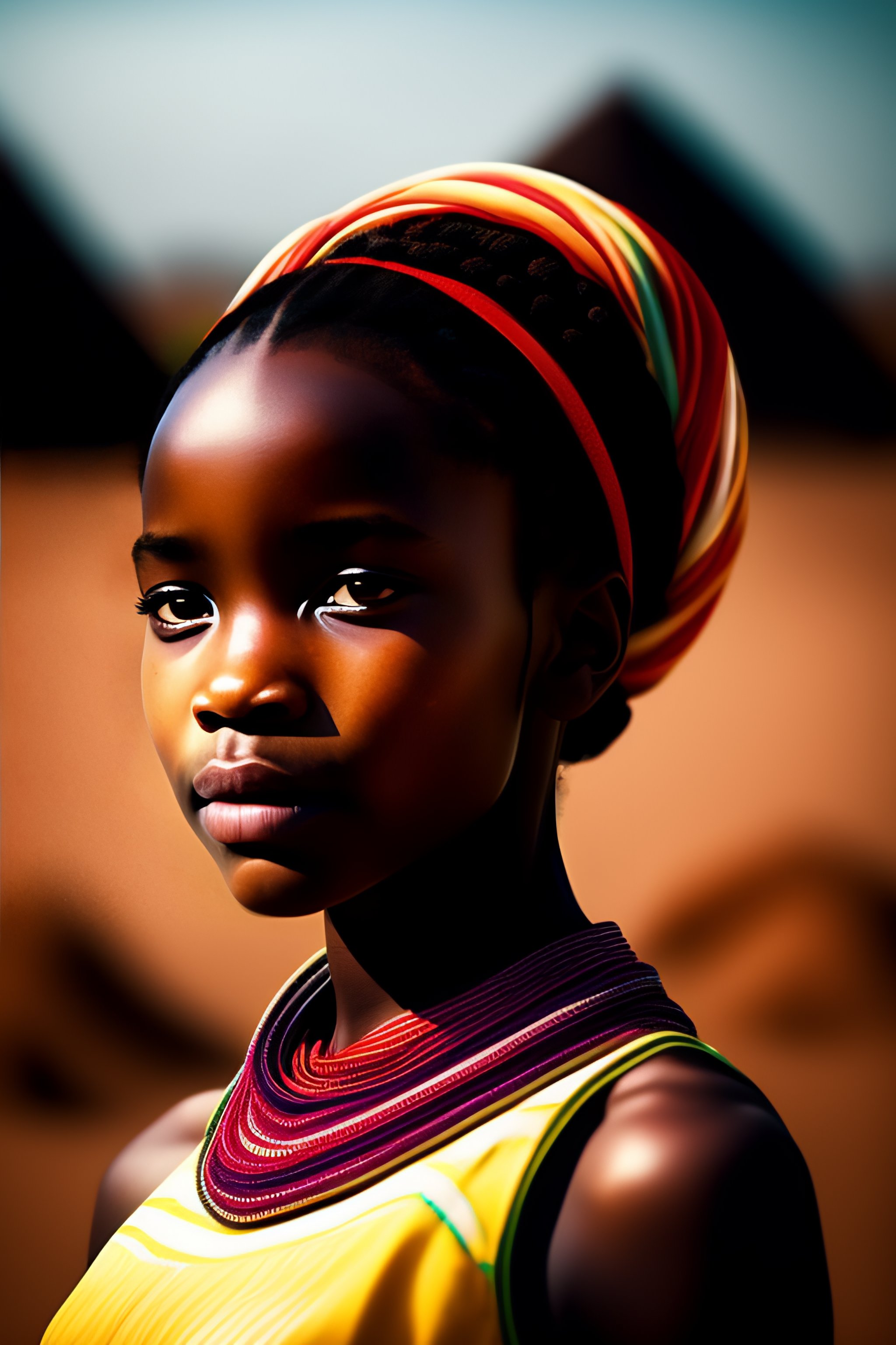 Lexica - An African beautiful girl
