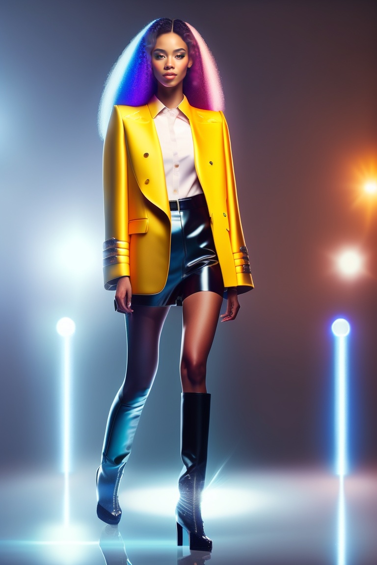 Lexica - Cute, cool fashion model modern chic cute woman on a runway ...