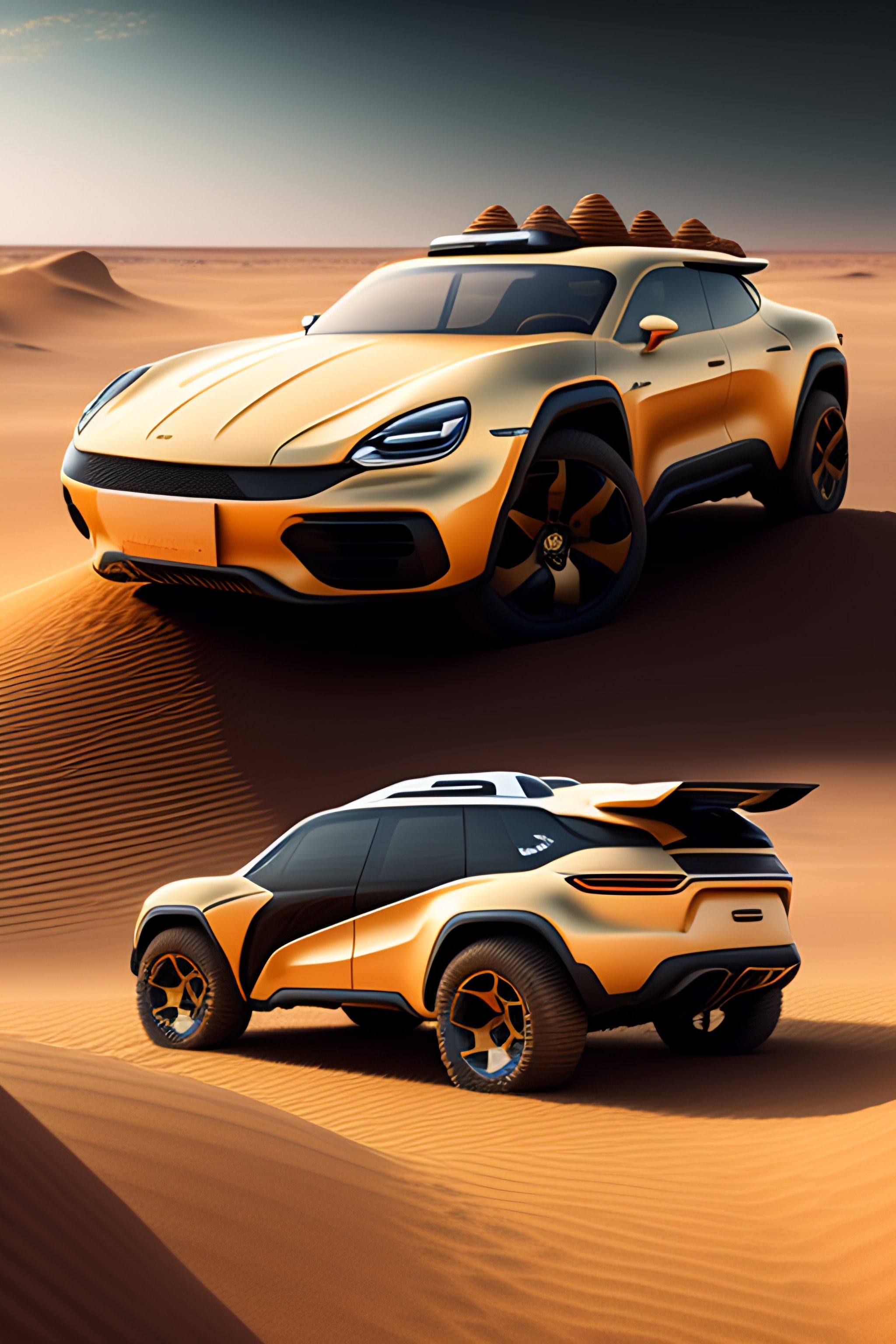 Lexica - Mars landscape sand dust realistic futuristic rover porshe ...