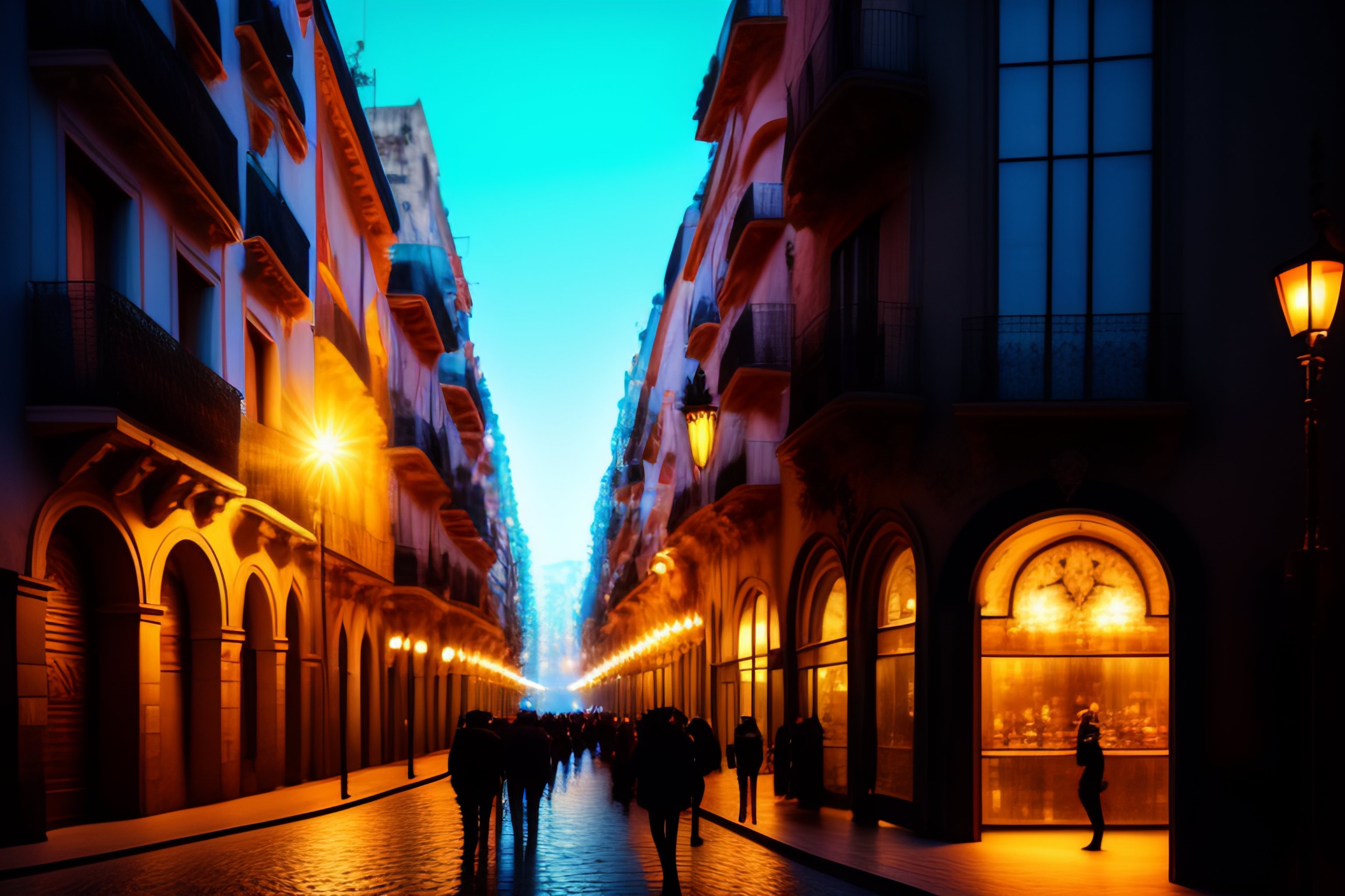 Lexica - Barcelona, art, light, street, electricity, old
