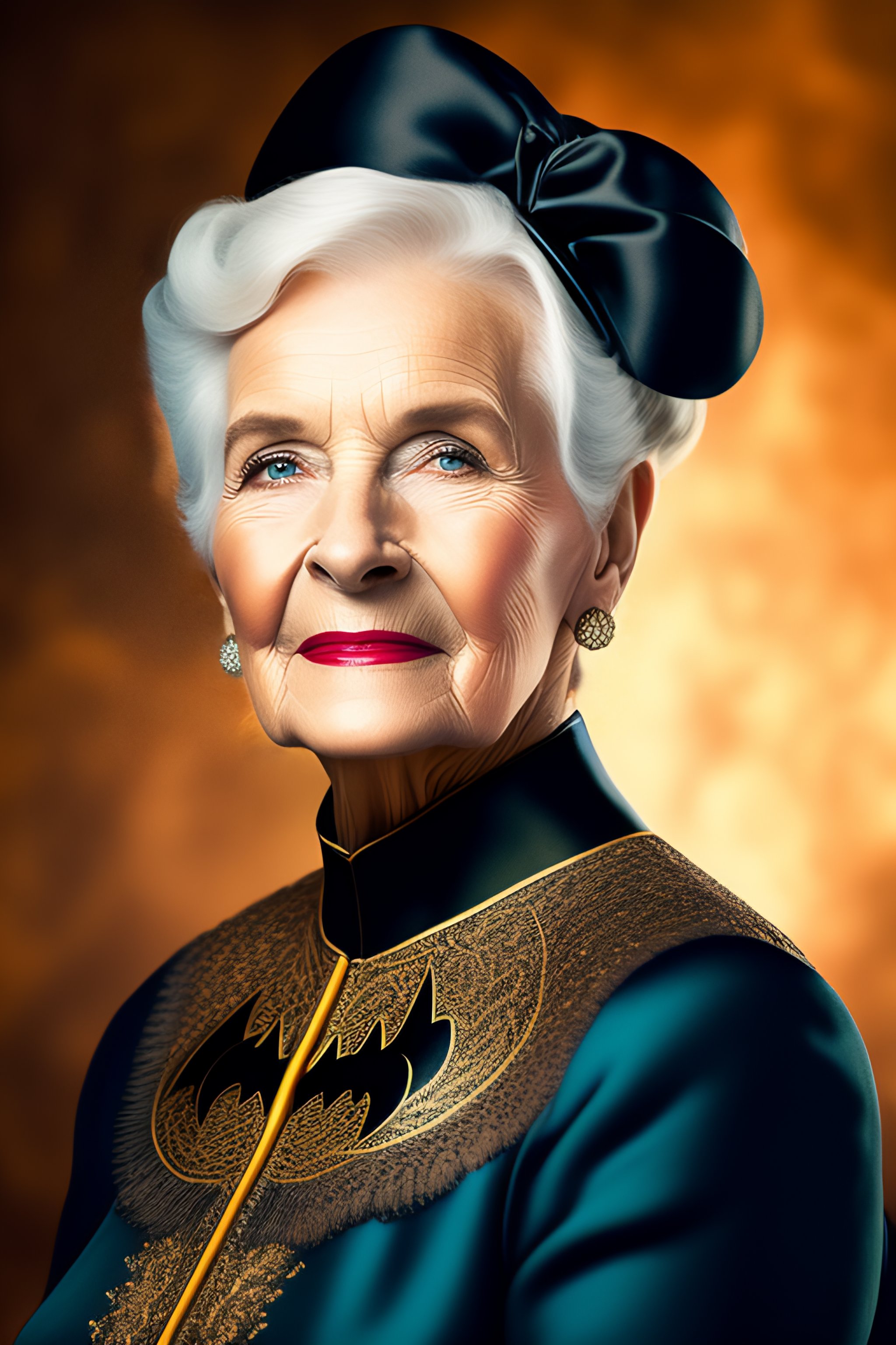 Lexica - Portrait from the waist up of an elderly grandmother dressed ...