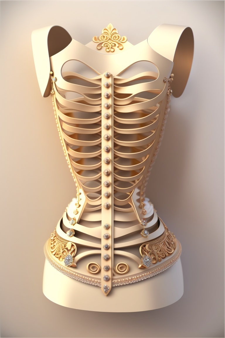Lexica - 1950;s female skeleton bones empty corset encrusted , feminine ...