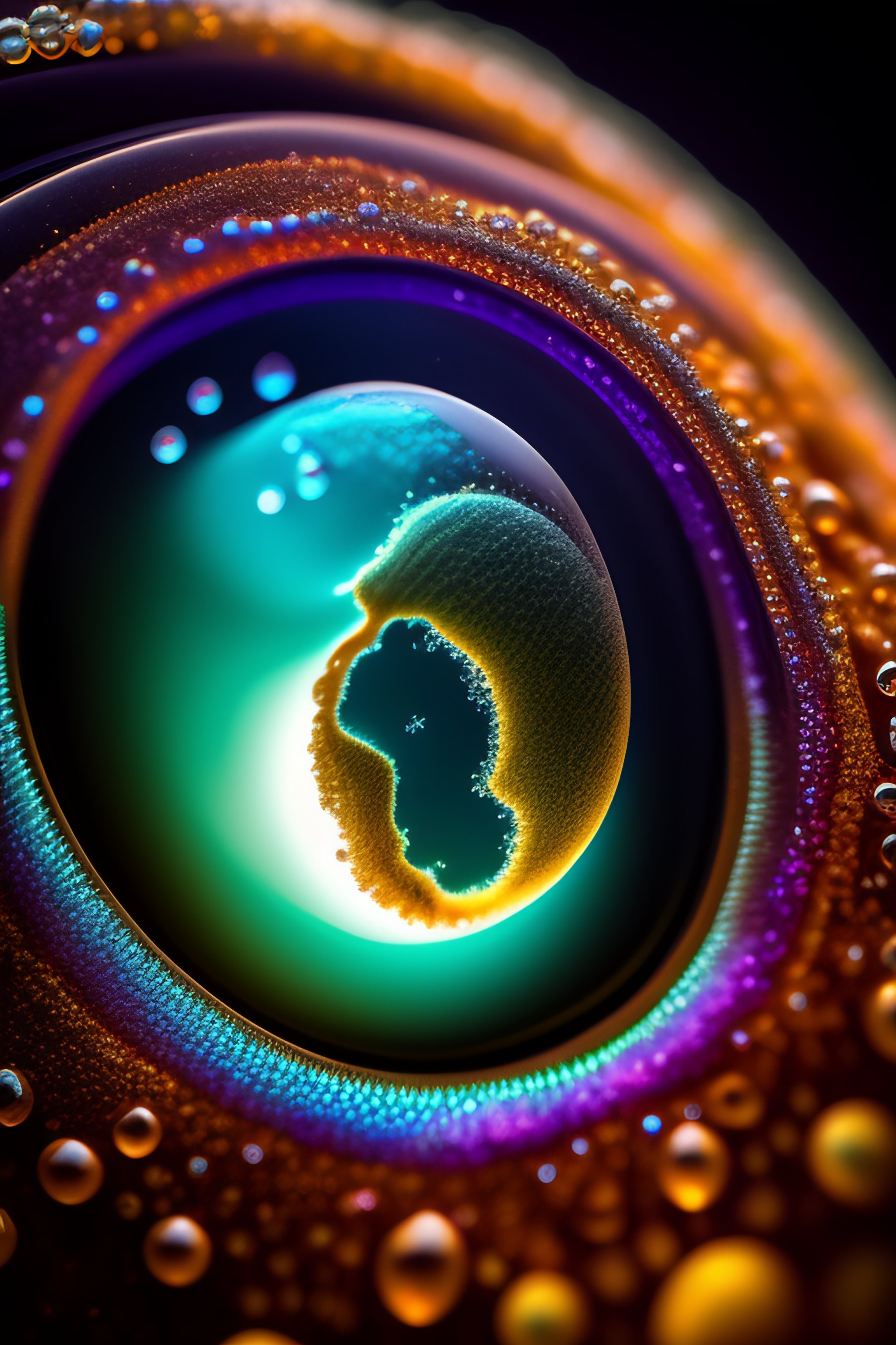 Lexica - Stunning tiny world in a water drops, Macro Photography,vivid ...