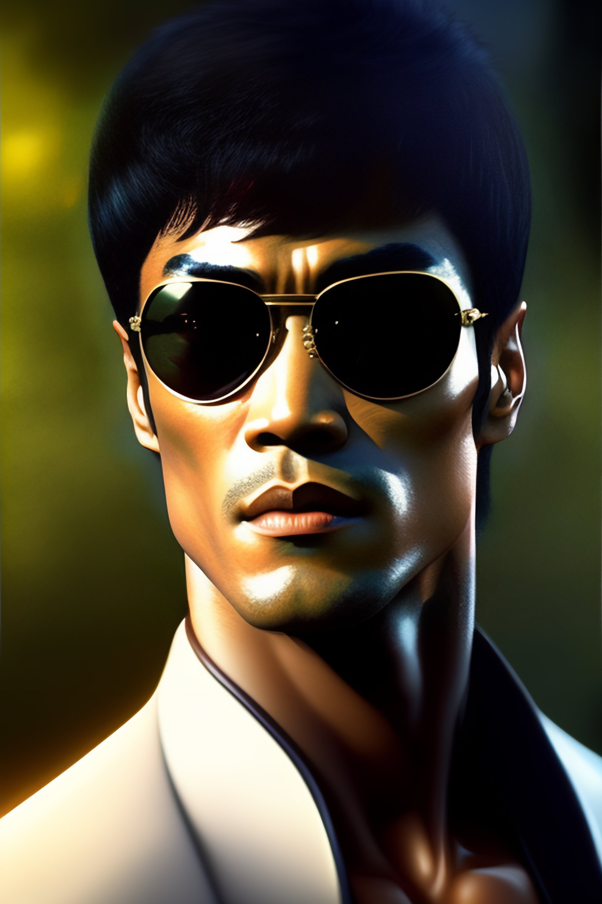 Lexica - Badass Bruce lee as Morpheus in the matrix with sunglasses ...