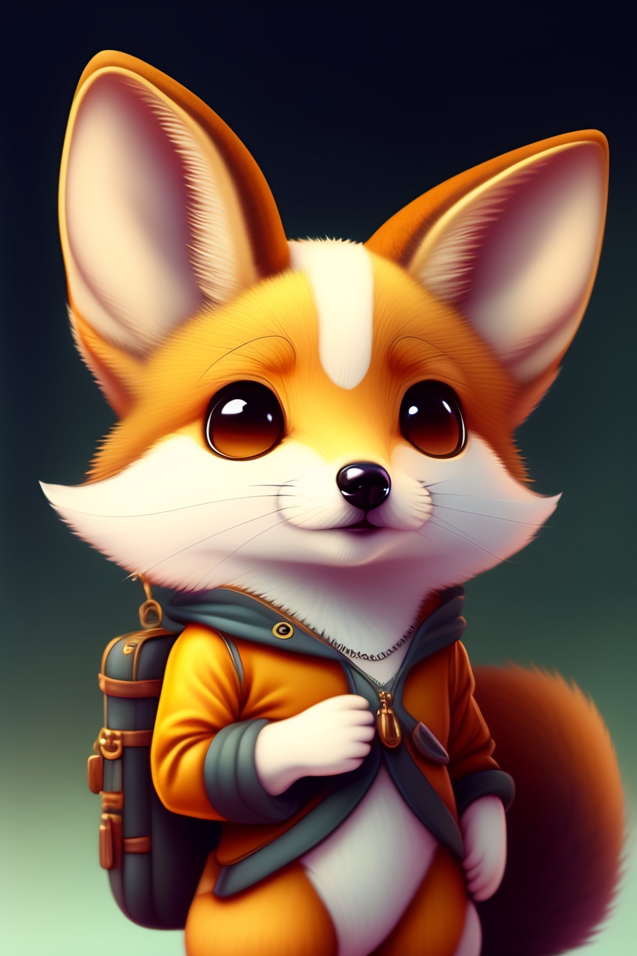 Lexica - Cute and adorable cartoon it Fennec , fantasy, dreamlike ...