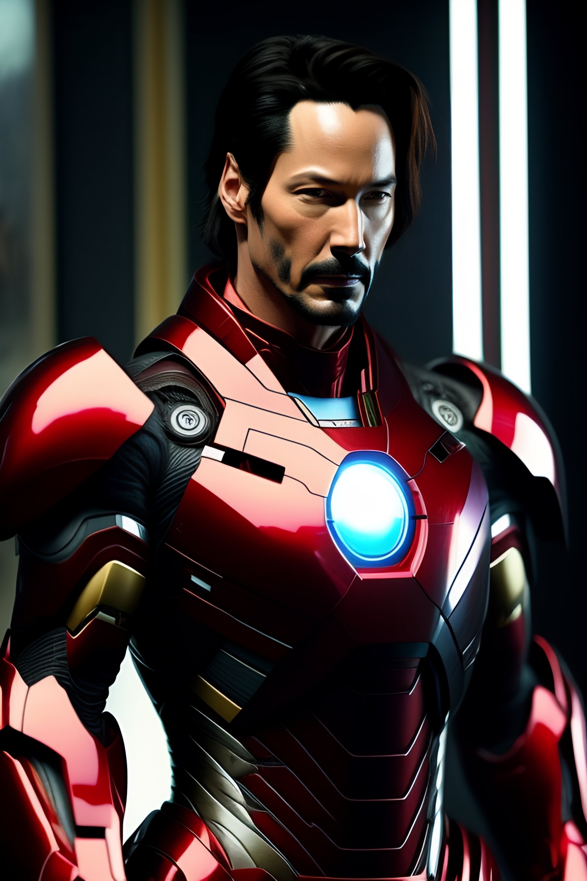 Lexica - Keanu Reeves in Iron Man suite. Super-realistic, Cyber-punk ...