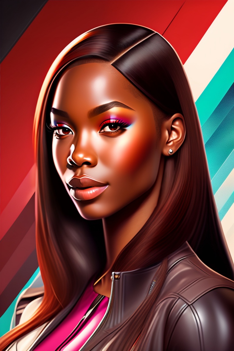 Lexica - Comic book art style portrait of an African American female ...