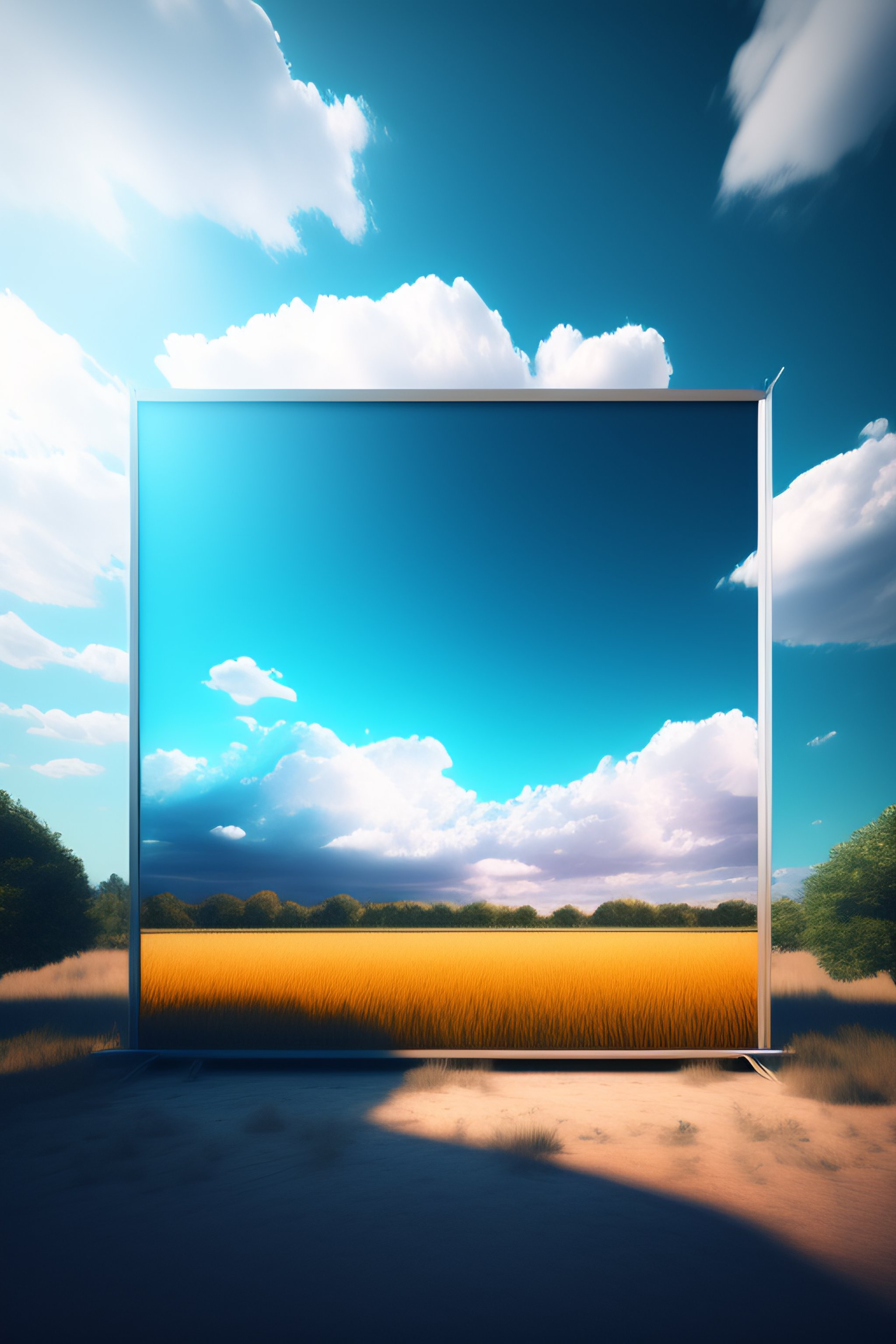 Lexica - Large banner blue skies and clouds, soft, Unreal Ungine, 8K ...