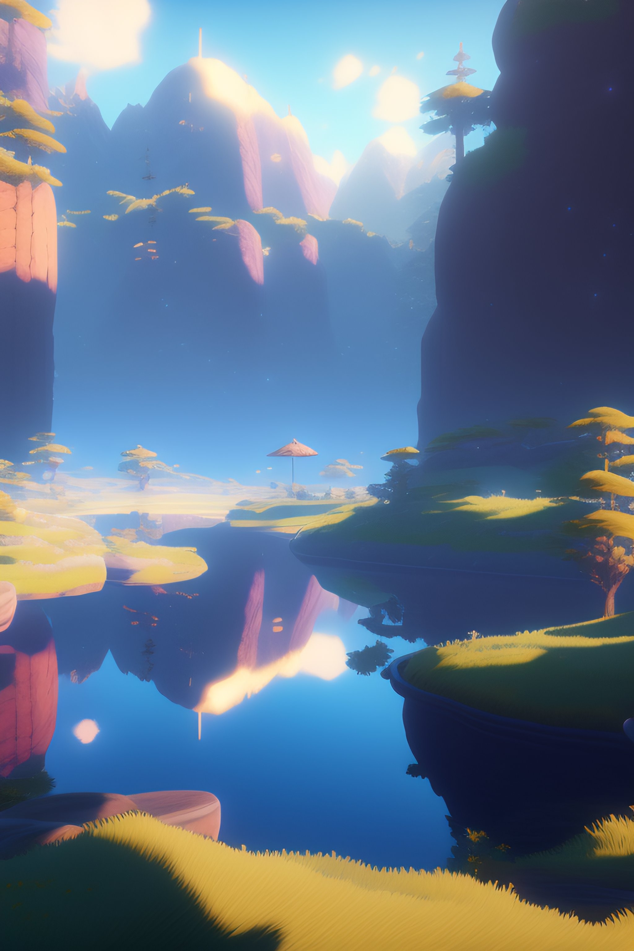 Lexica - Walking on the starlight,dreamy ultra wide shot, atmospheric ...