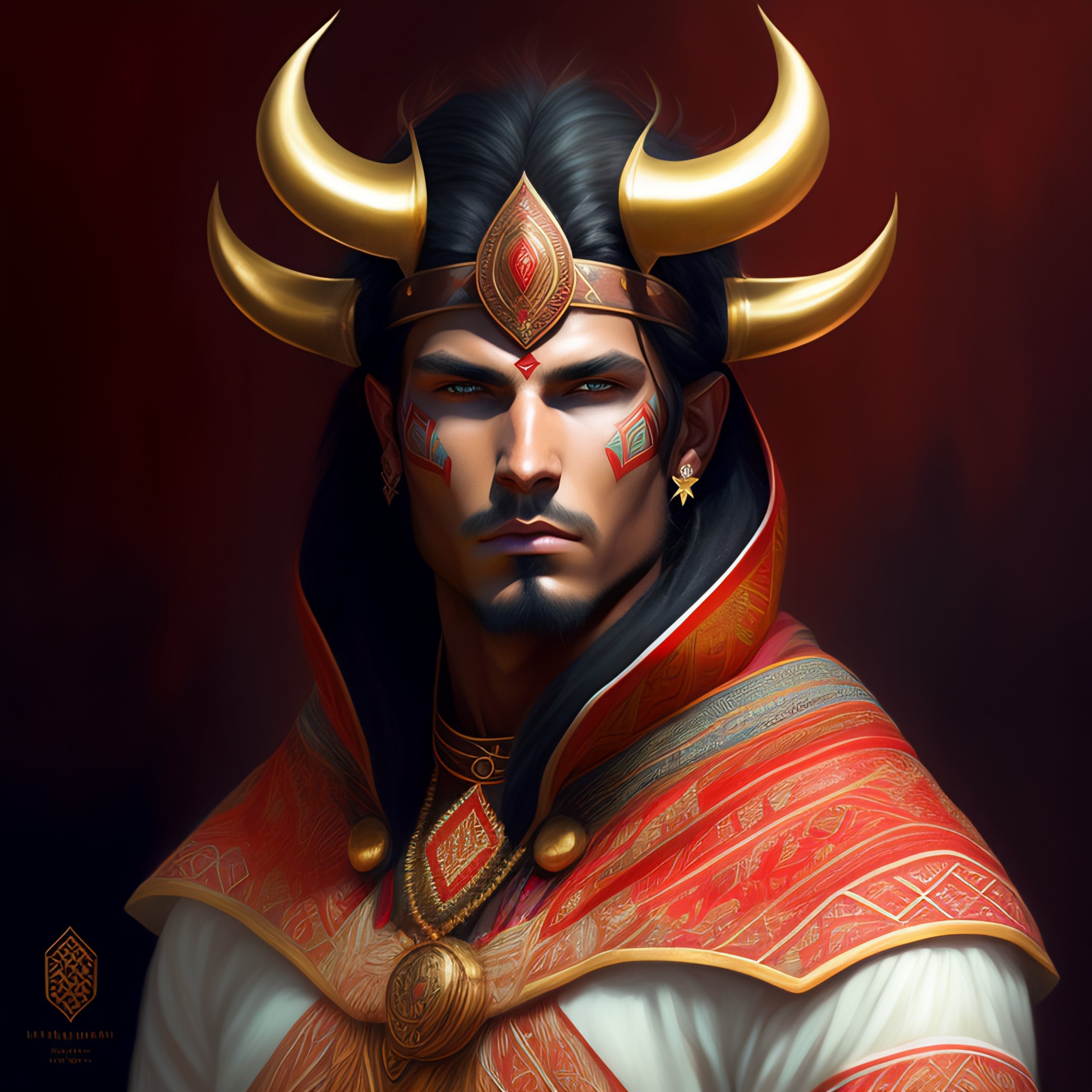 Lexica - A long shot of an unknown mystical slavic man wearing a wooden ...