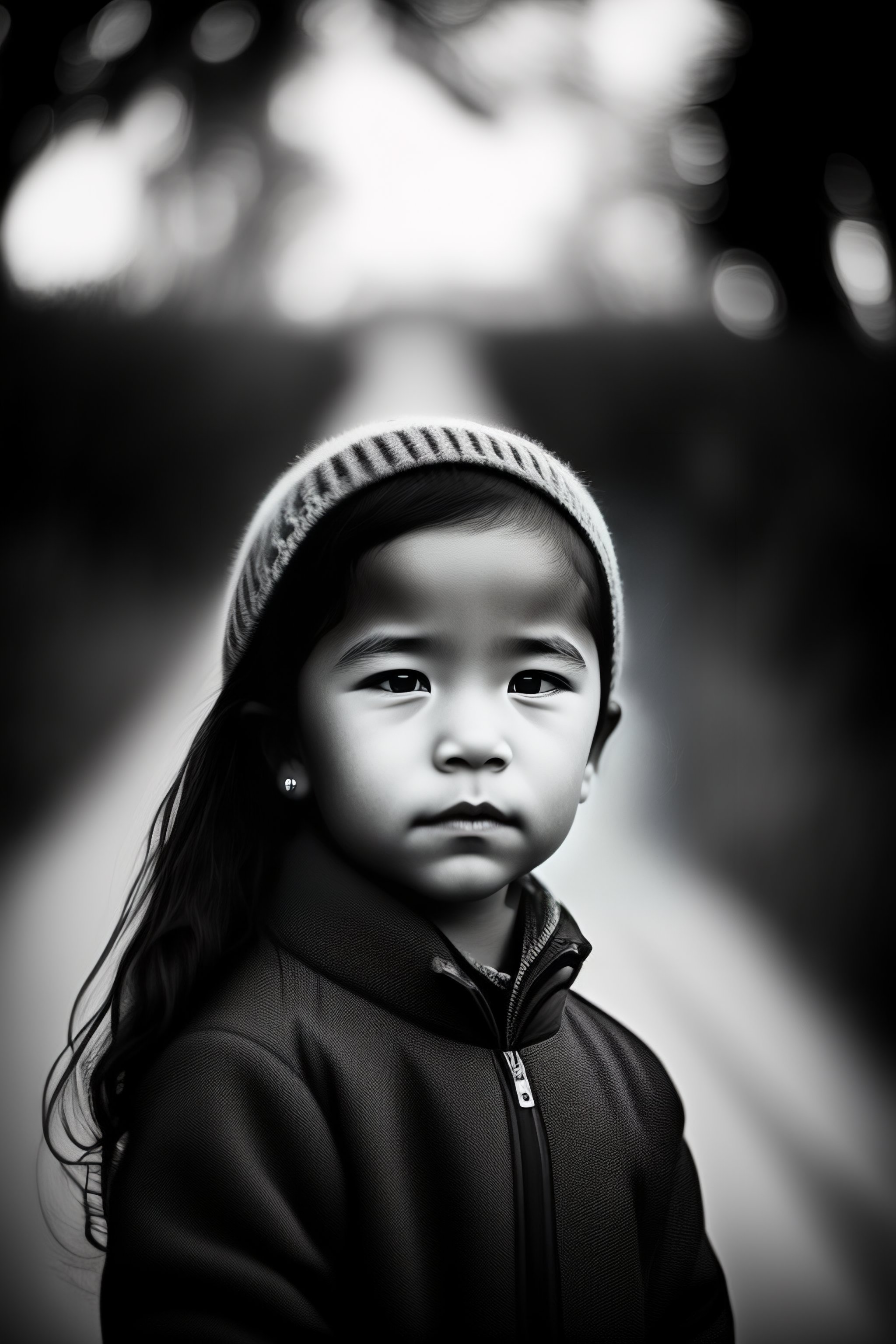 Lexica - Award winning black and white 35mm artistic portrait photo ...