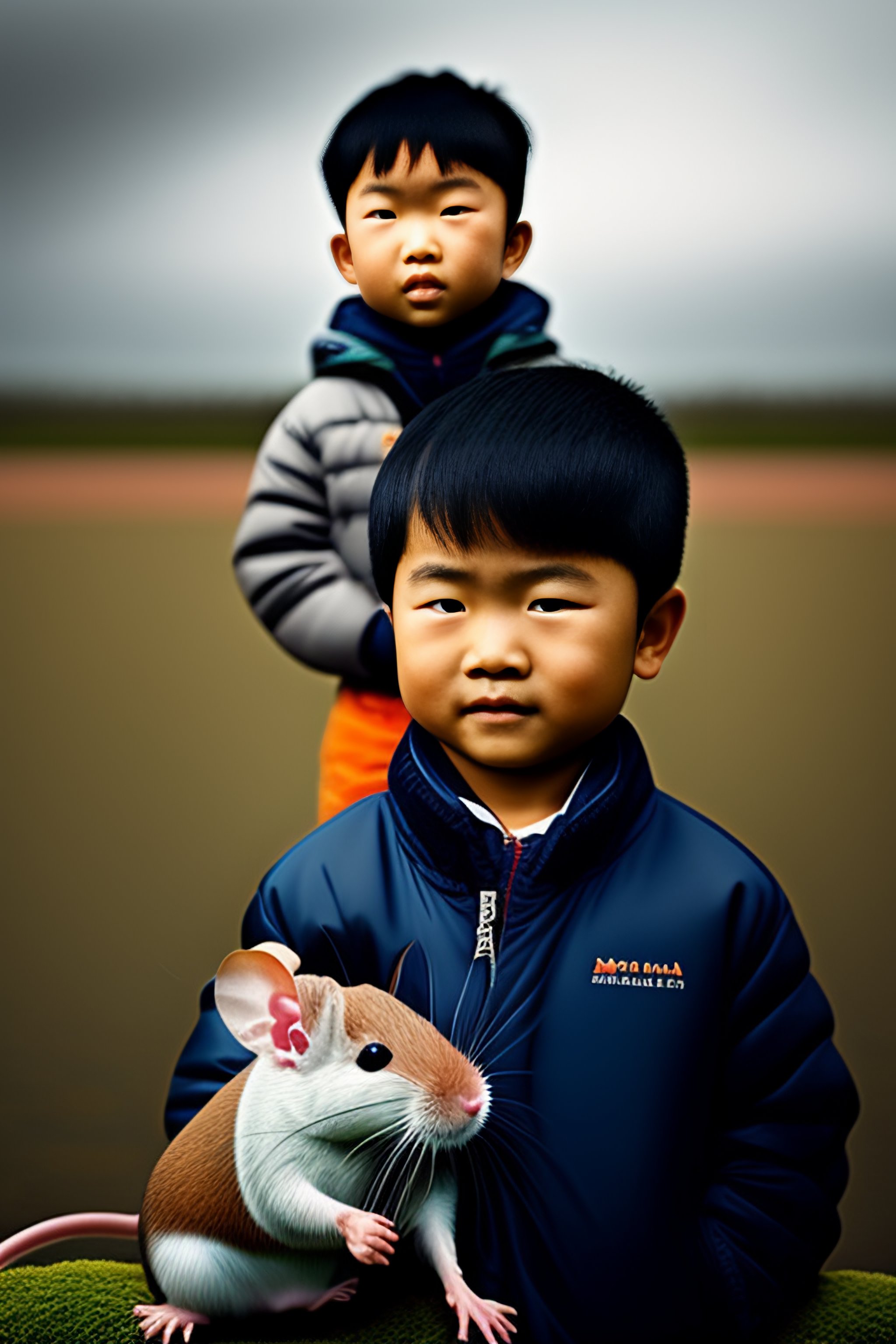 Lexica - Asian boy with pet rat