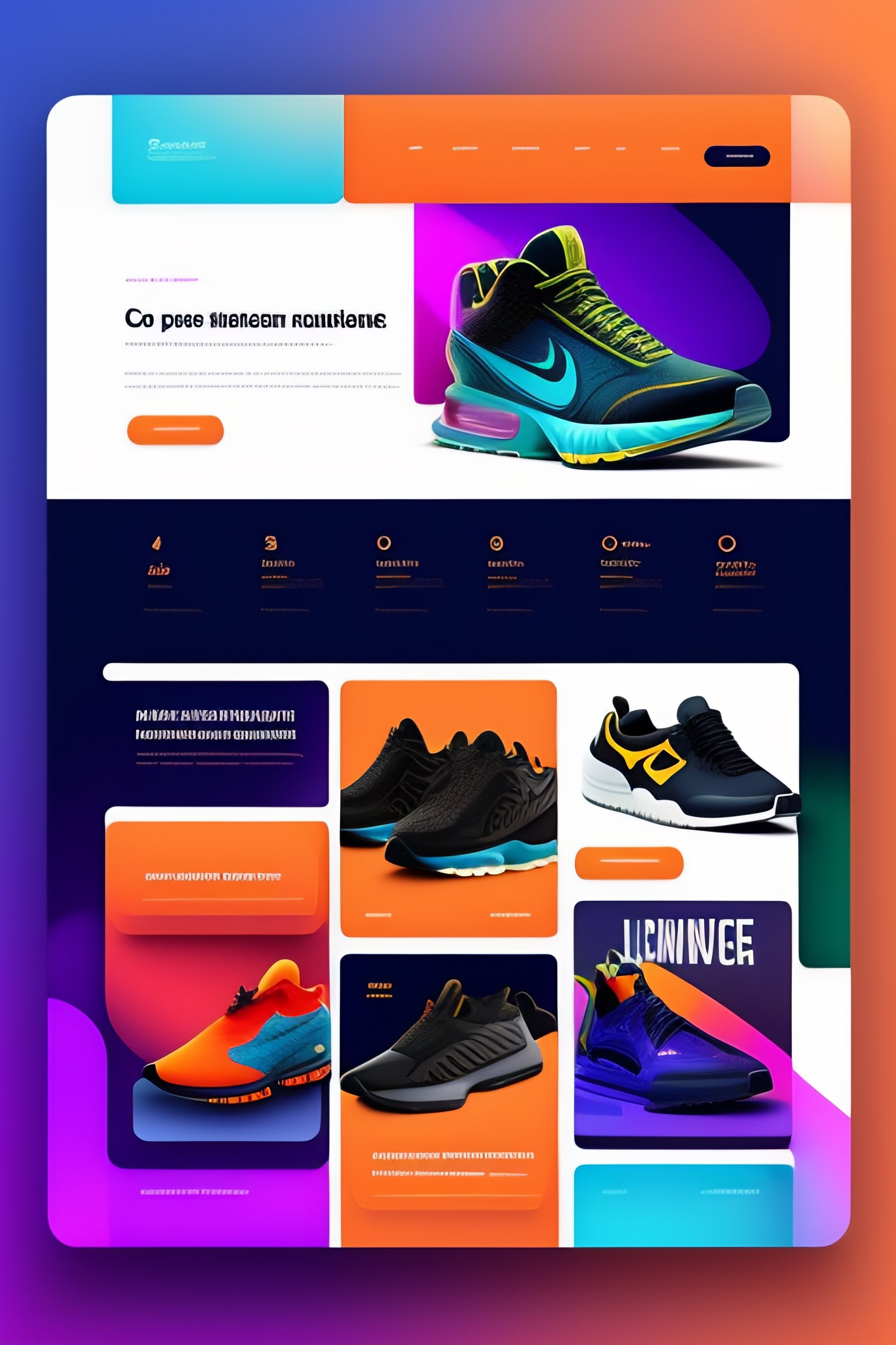 Lexica - Shoes, website landing page designs, eye catchy colours ,ui ...