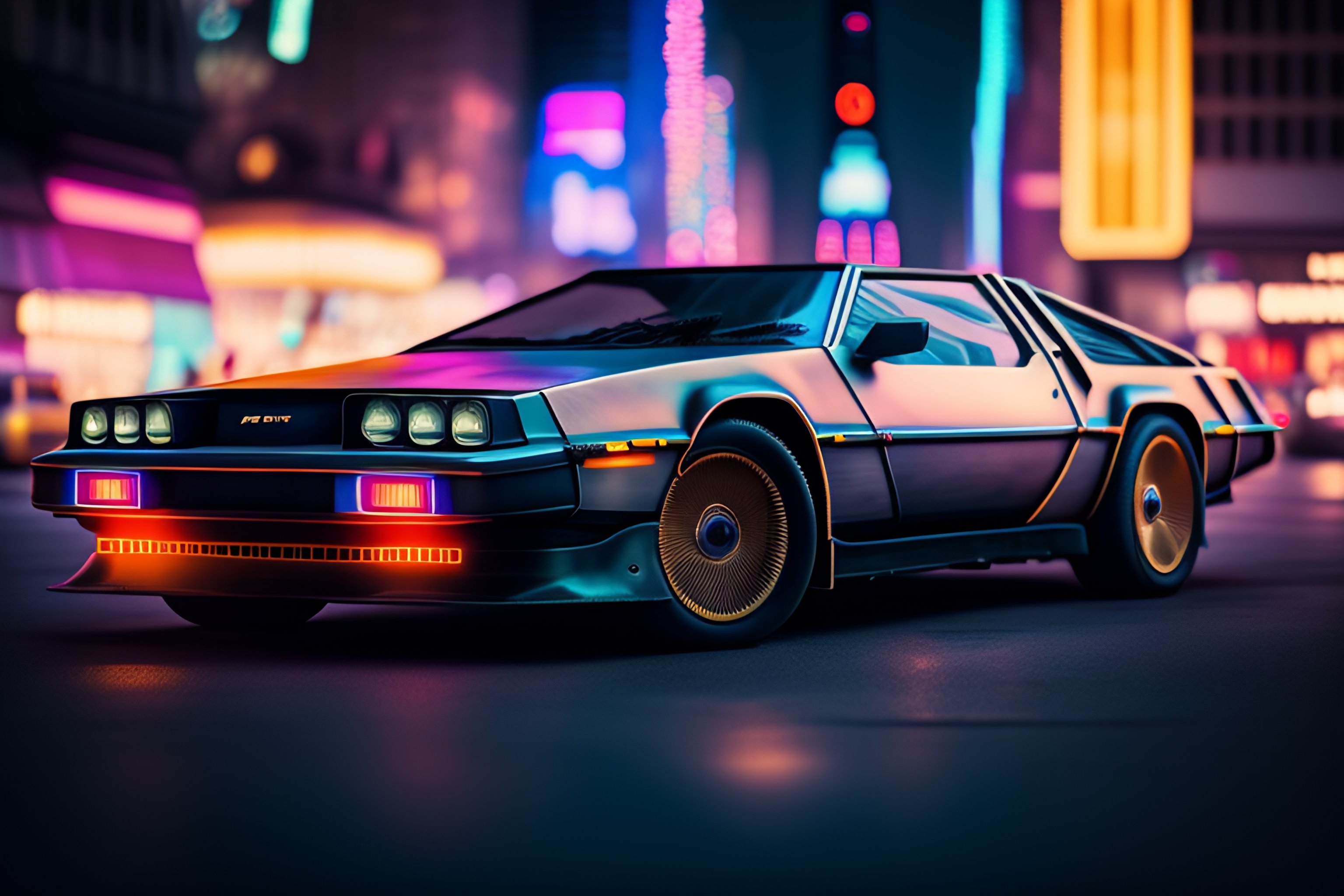 Lexica - Photorealistic delorean time Maschine Steam Punk Style on time ...