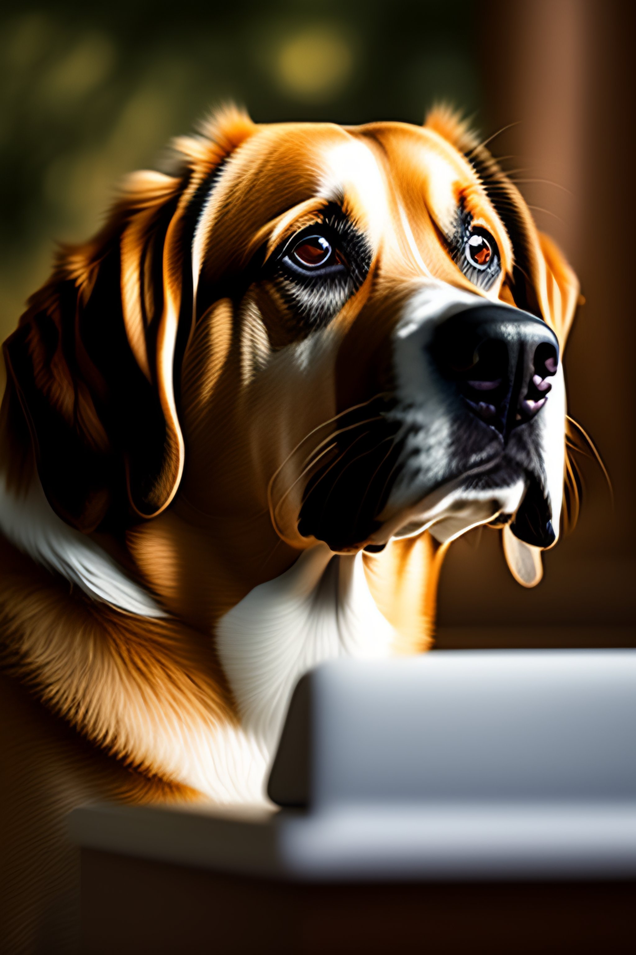 Lexica - Dog listening to a lecture about quantum physics