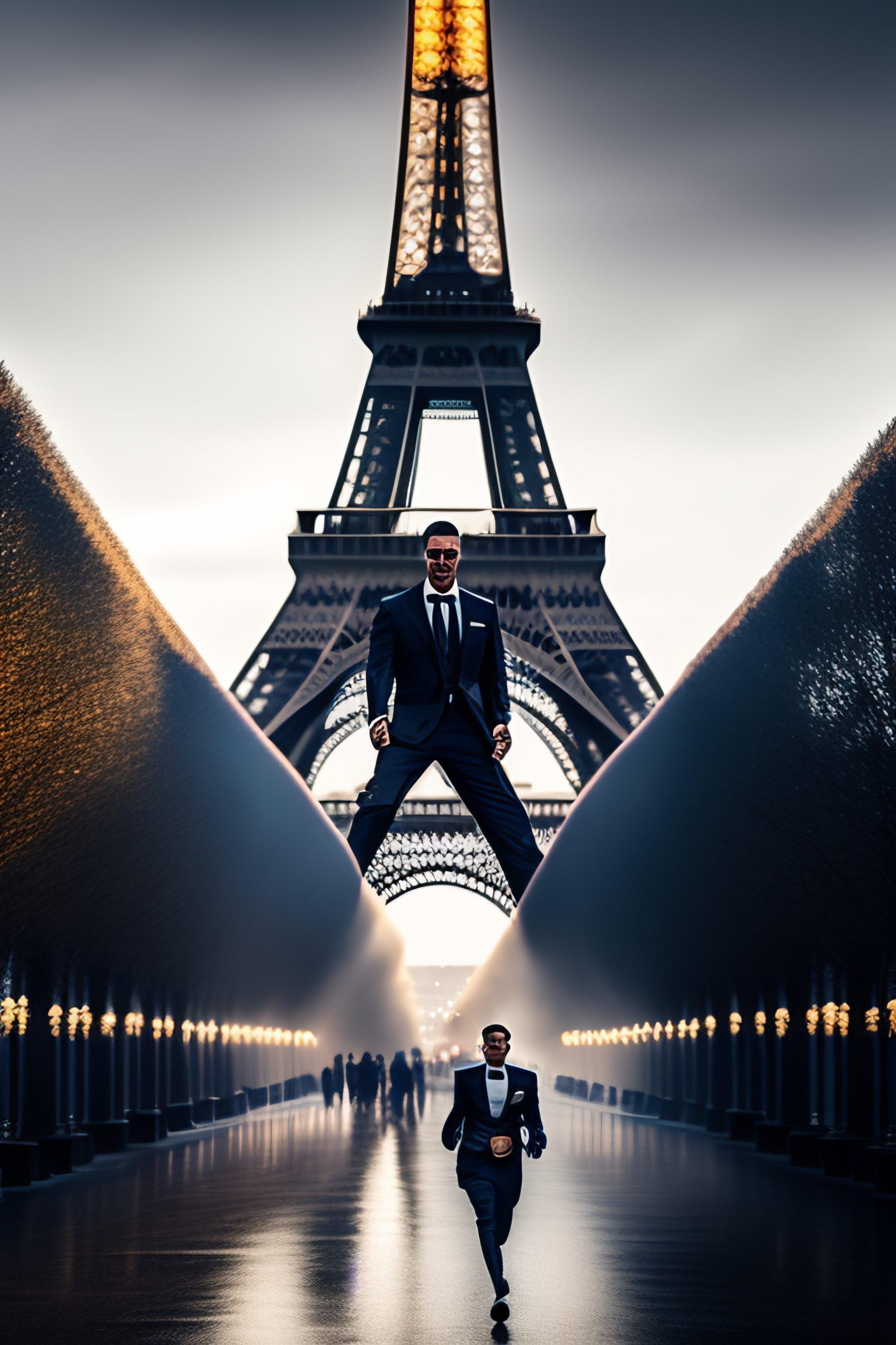 Lexica - James Bond, Danial Graig running away from exploding Eiffel ...