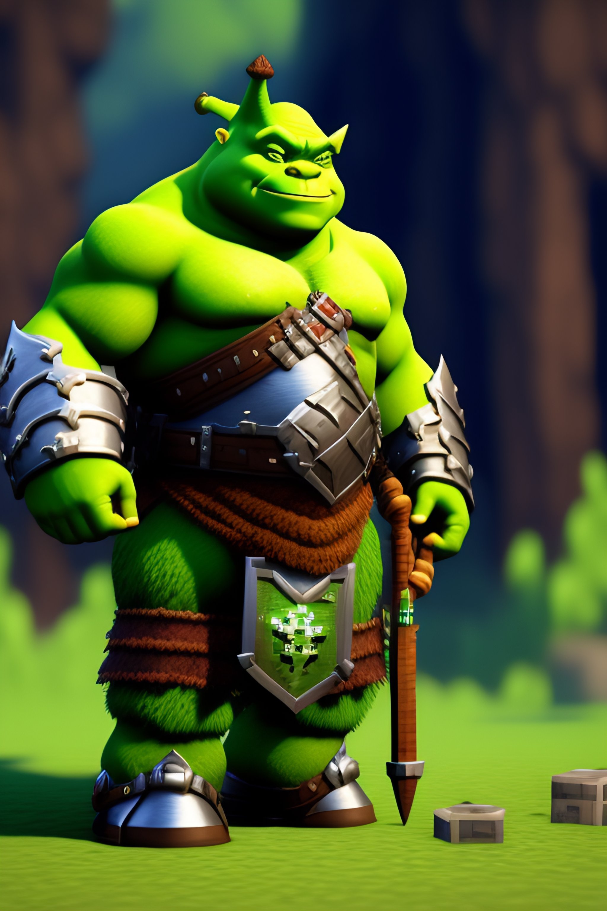 Lexica - Shrek with minecraft armor