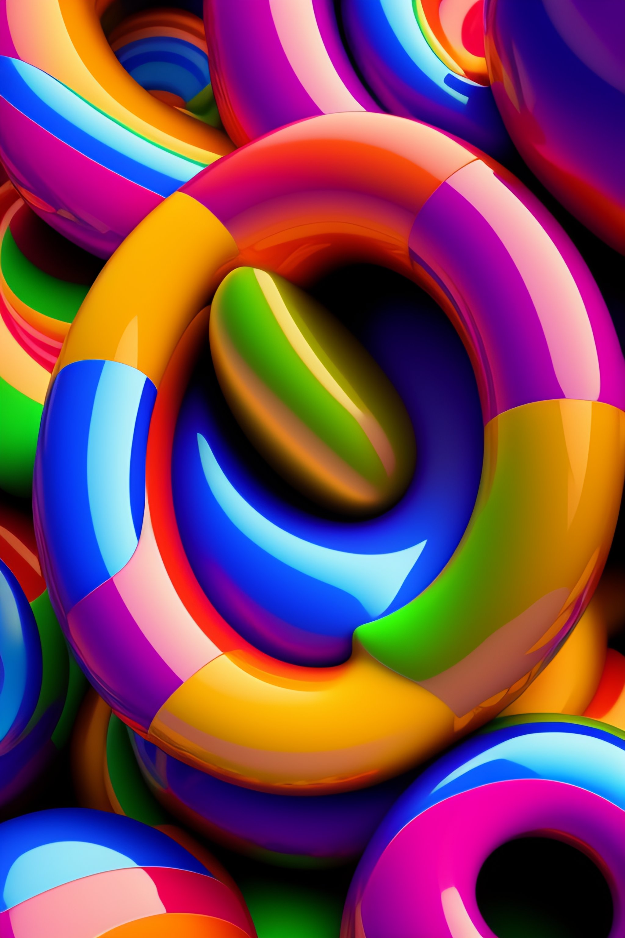 Lexica - 3d rendering of the word O, candyland, bright vibrant colors ...