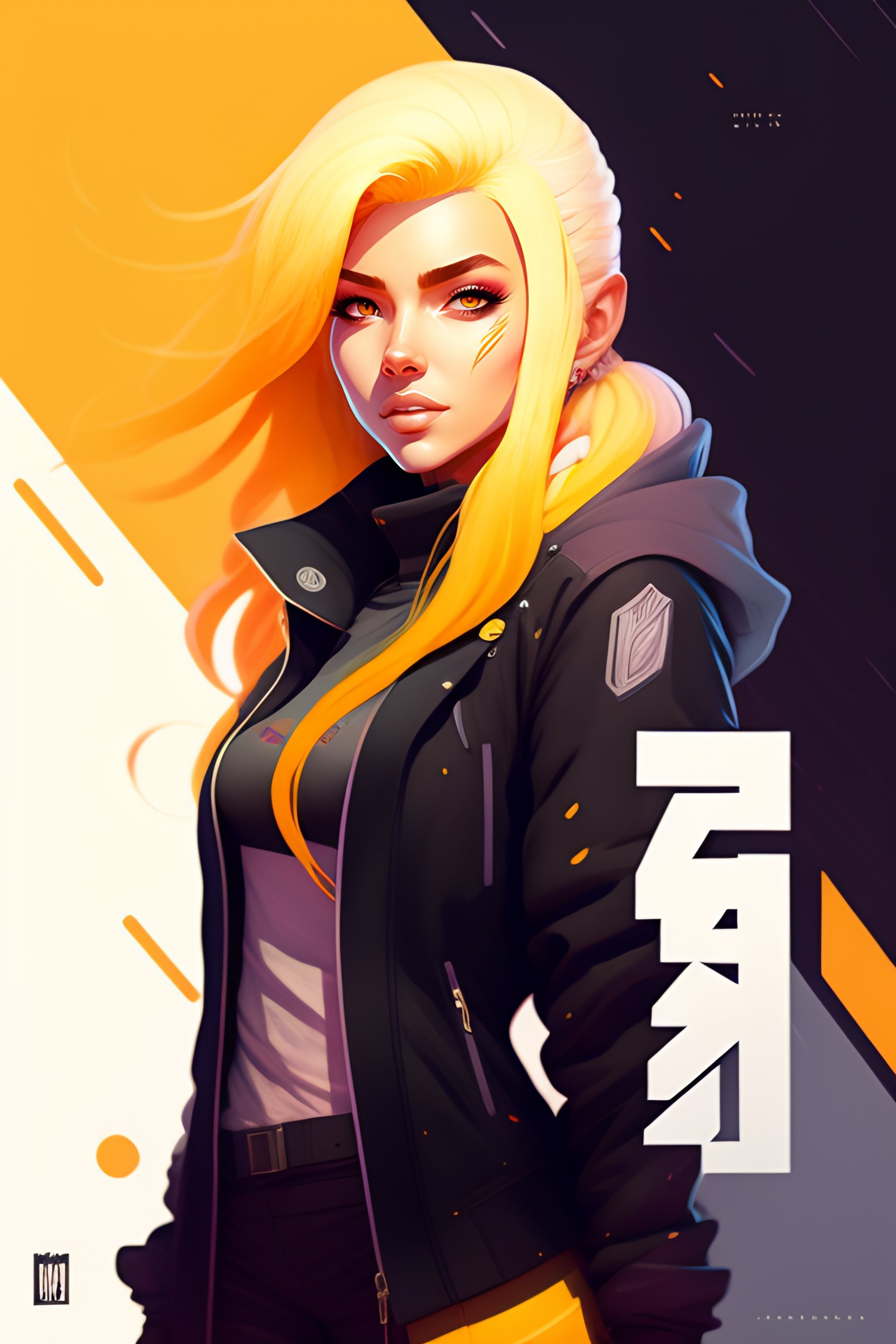 Lexica - Highly detailed full body portrait of kim possible, white hair ...