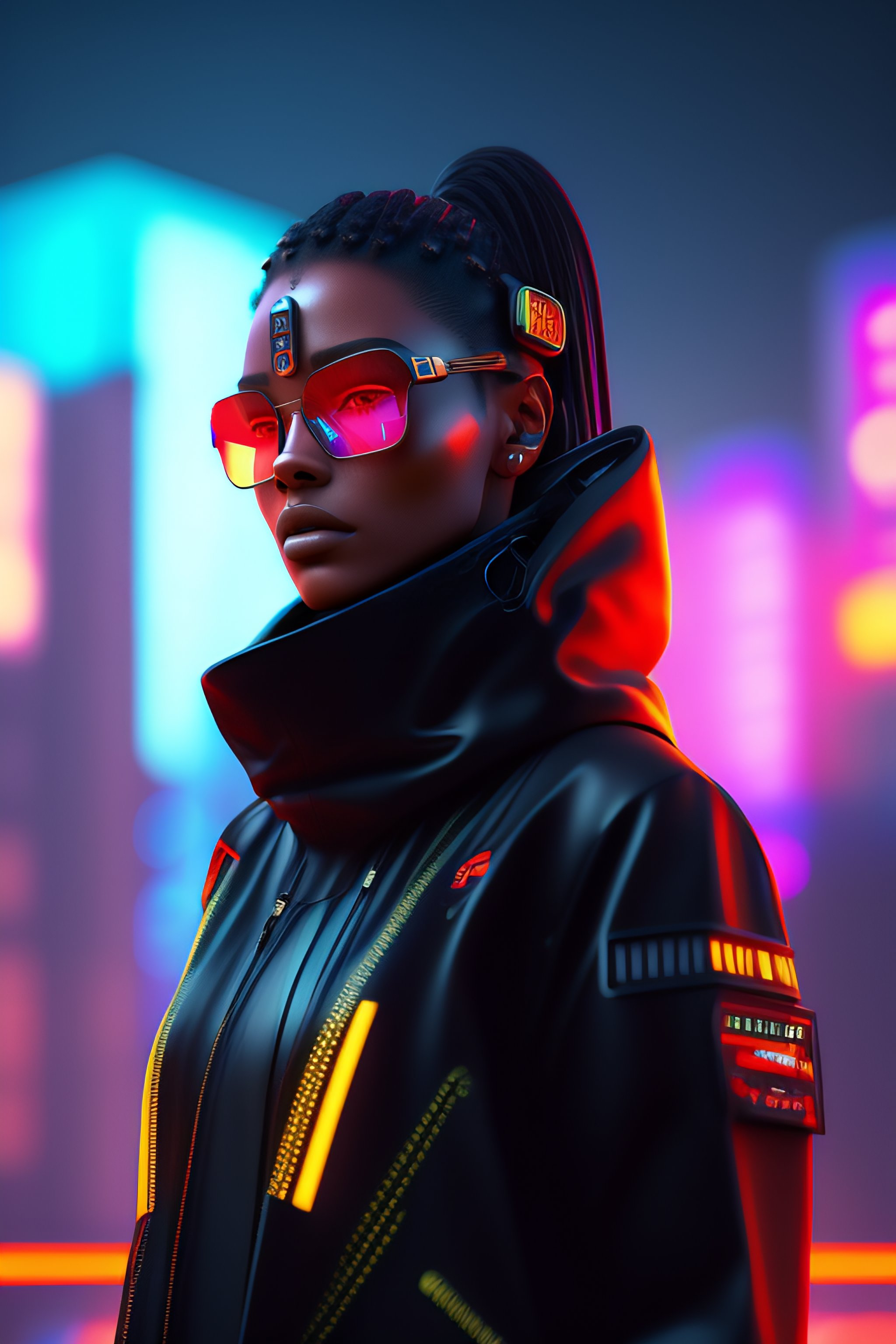 Lexica - 3D render lol cyberpunk