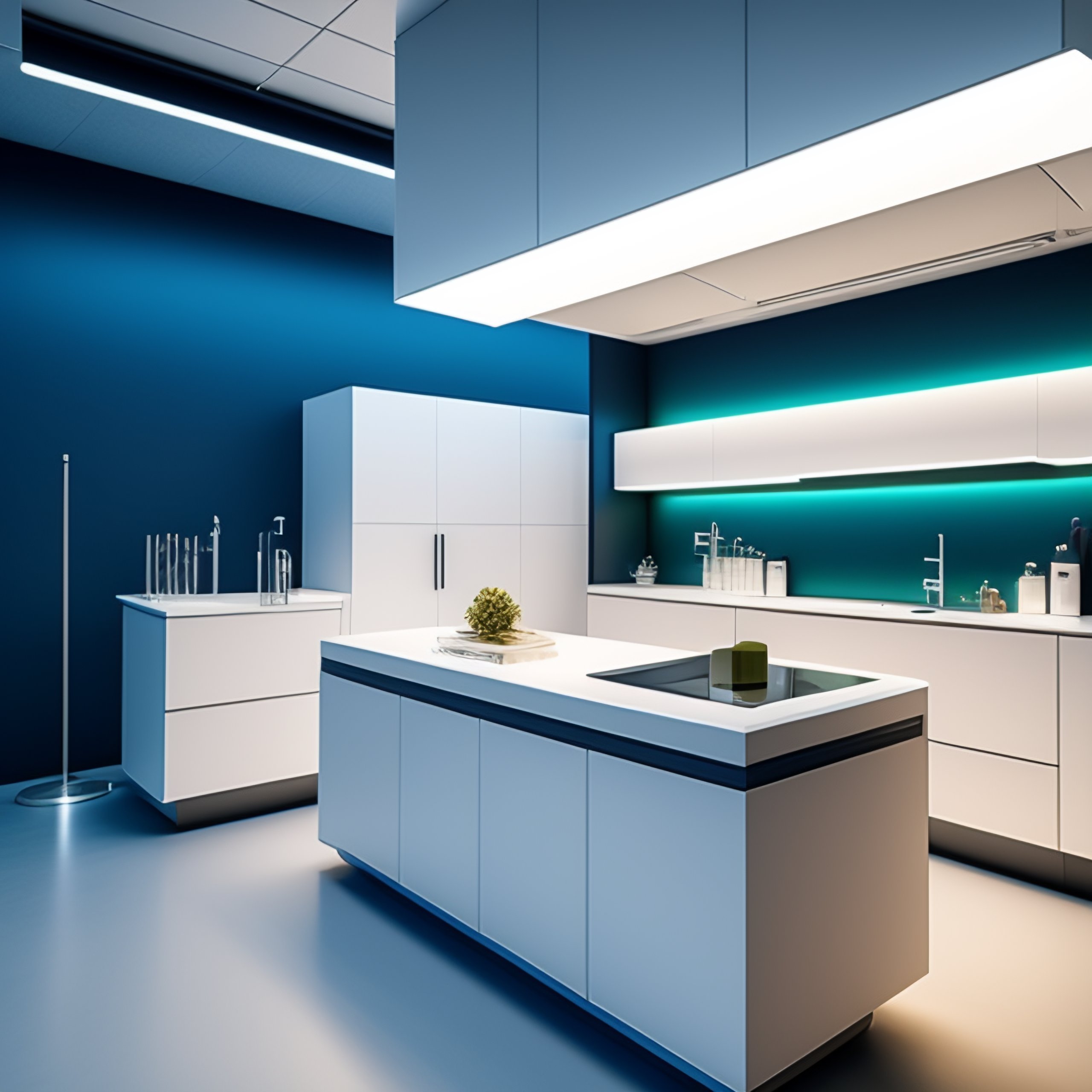 Lexica - Hyper-realistic rendering of a futuristic dental laboratory ...