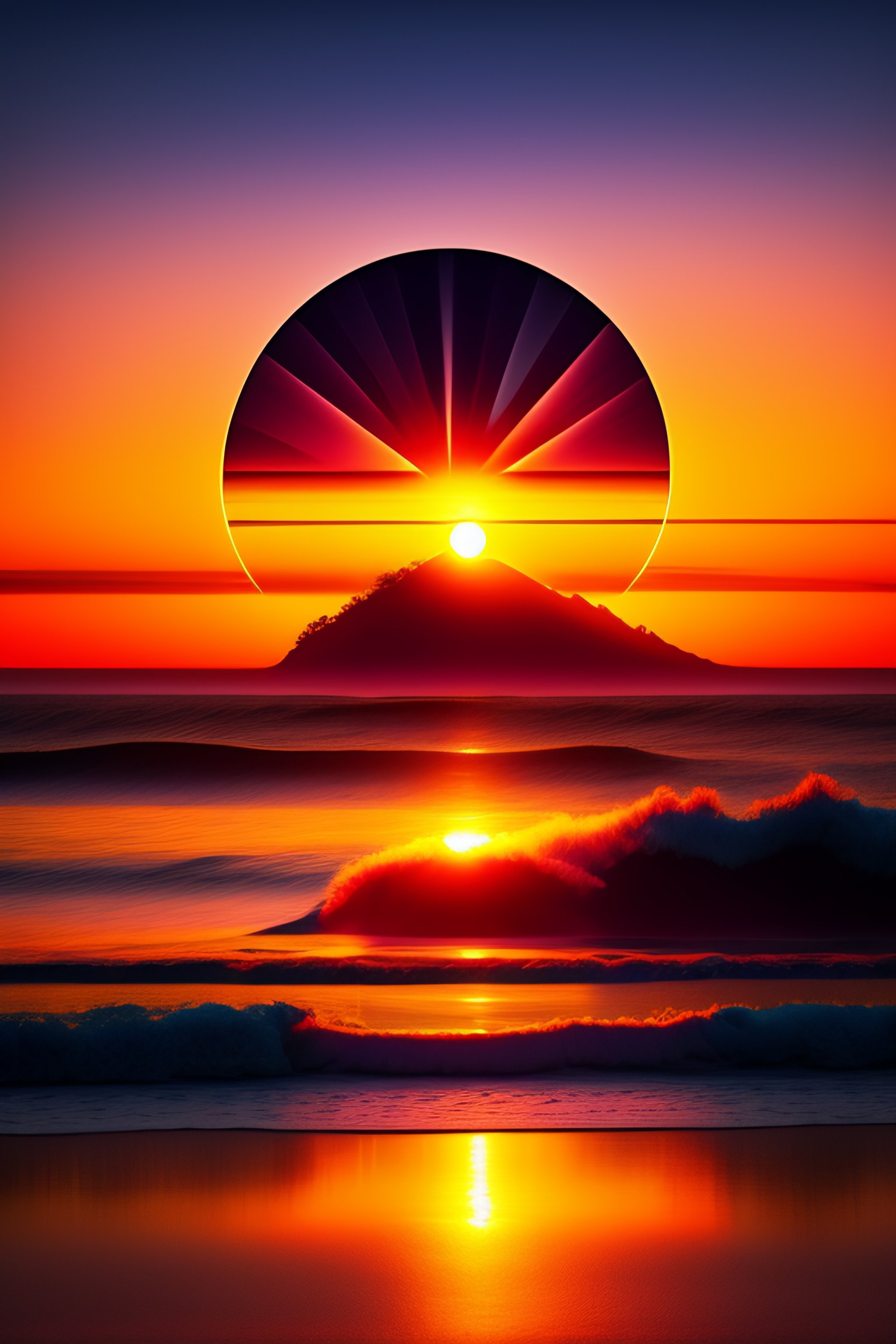 Lexica - Um logotipo com o tema sunset