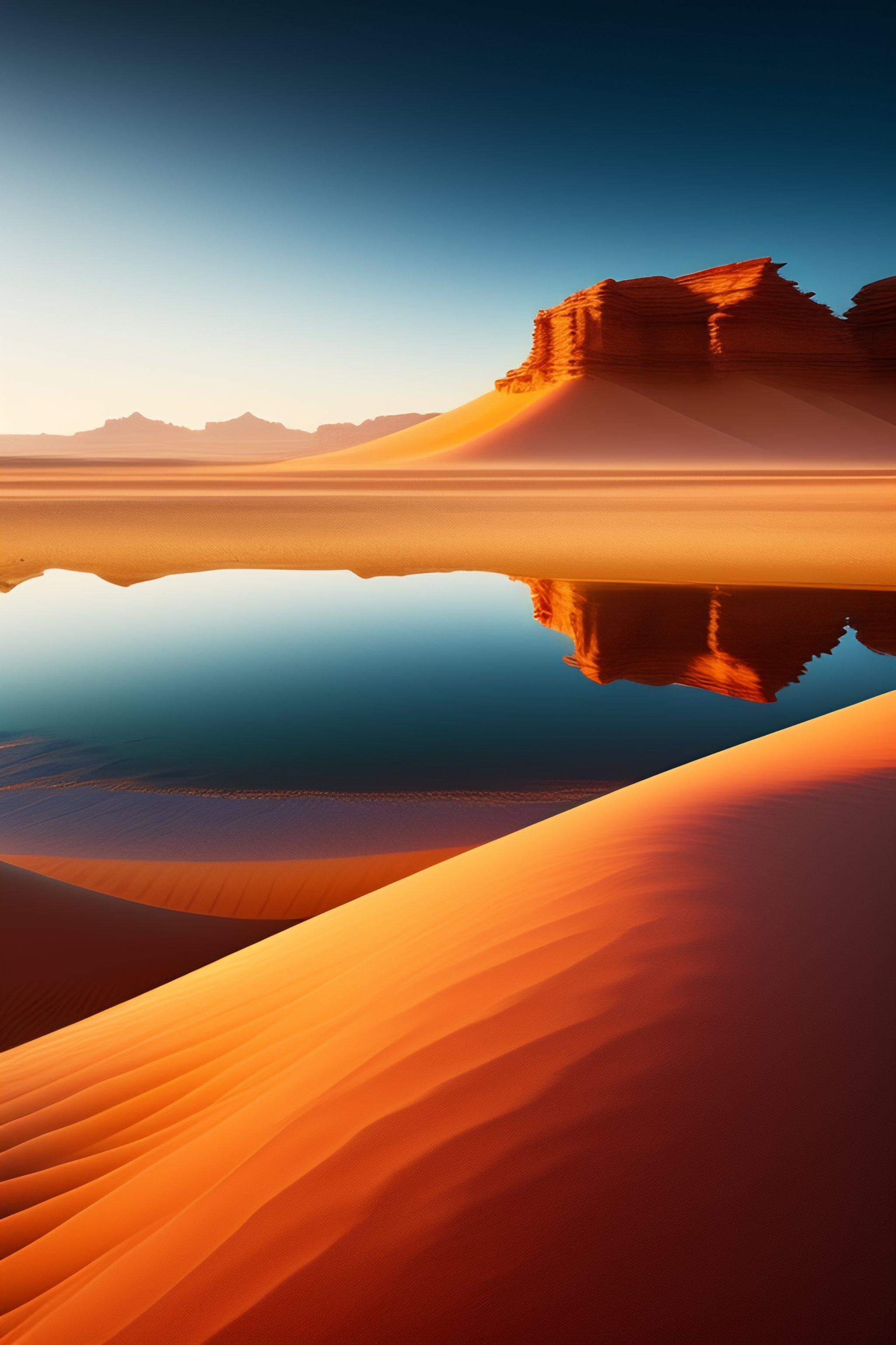 Lexica - Wallpaper desert, sea