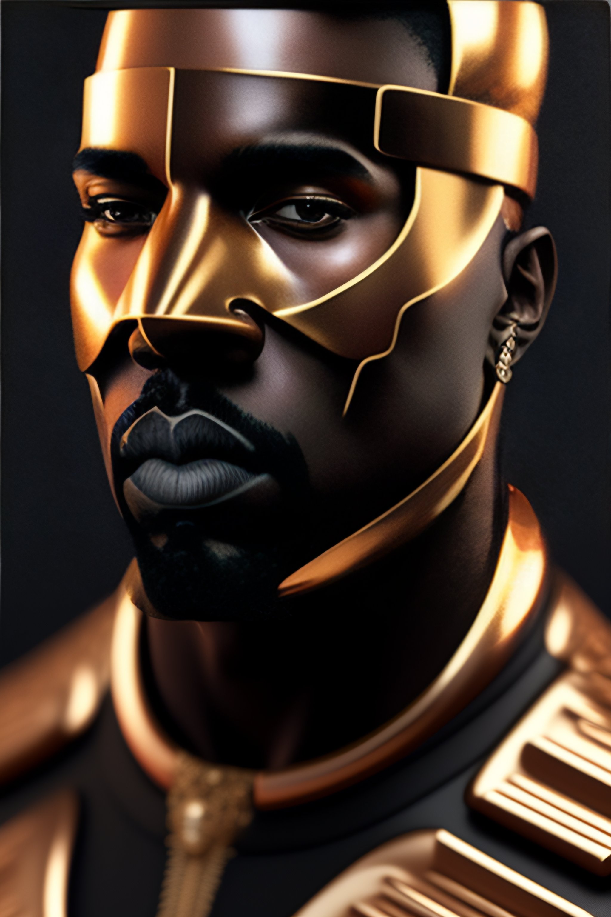 Lexica - Portrait of a masked god, kanye west detailed face mask ...
