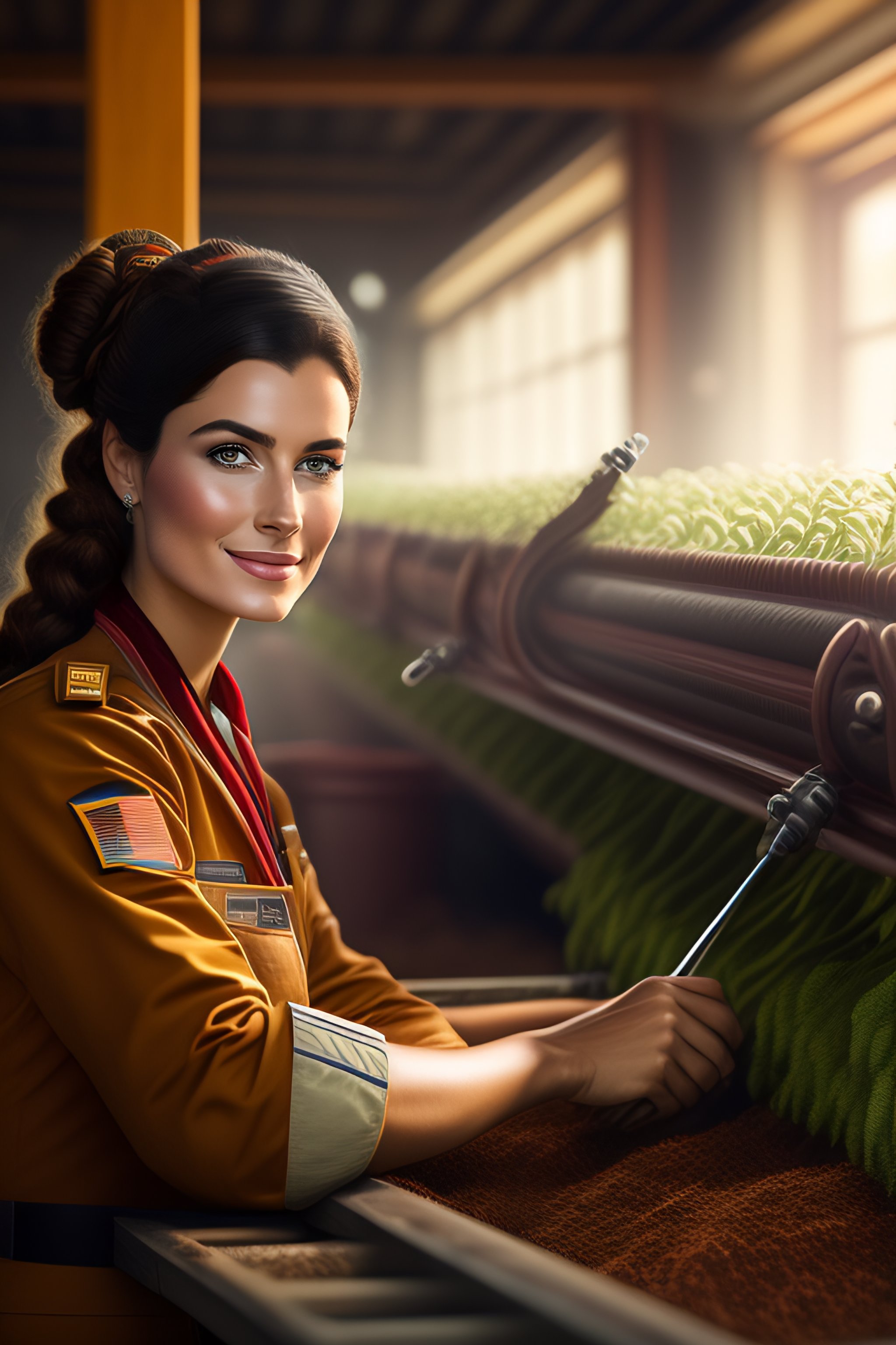 Lexica - Portrait of a princess working in a farm